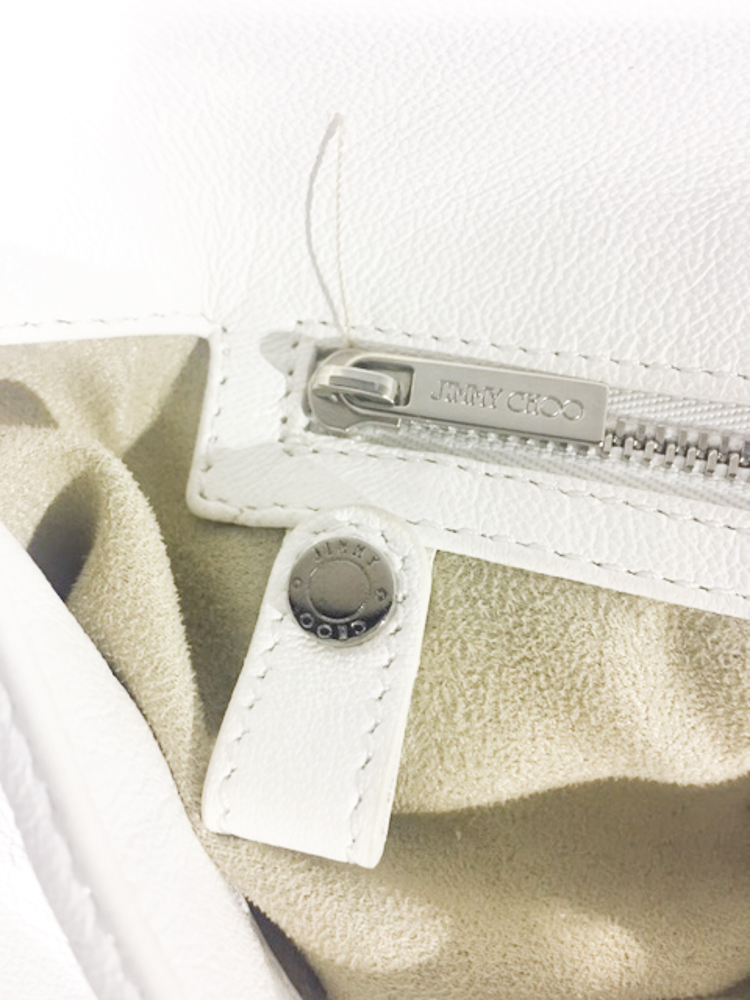 Jimmy Choo White Leather Biker Bag | EBTH