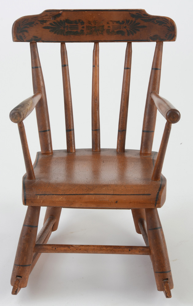Antique Stenciled Child's Rocker | EBTH