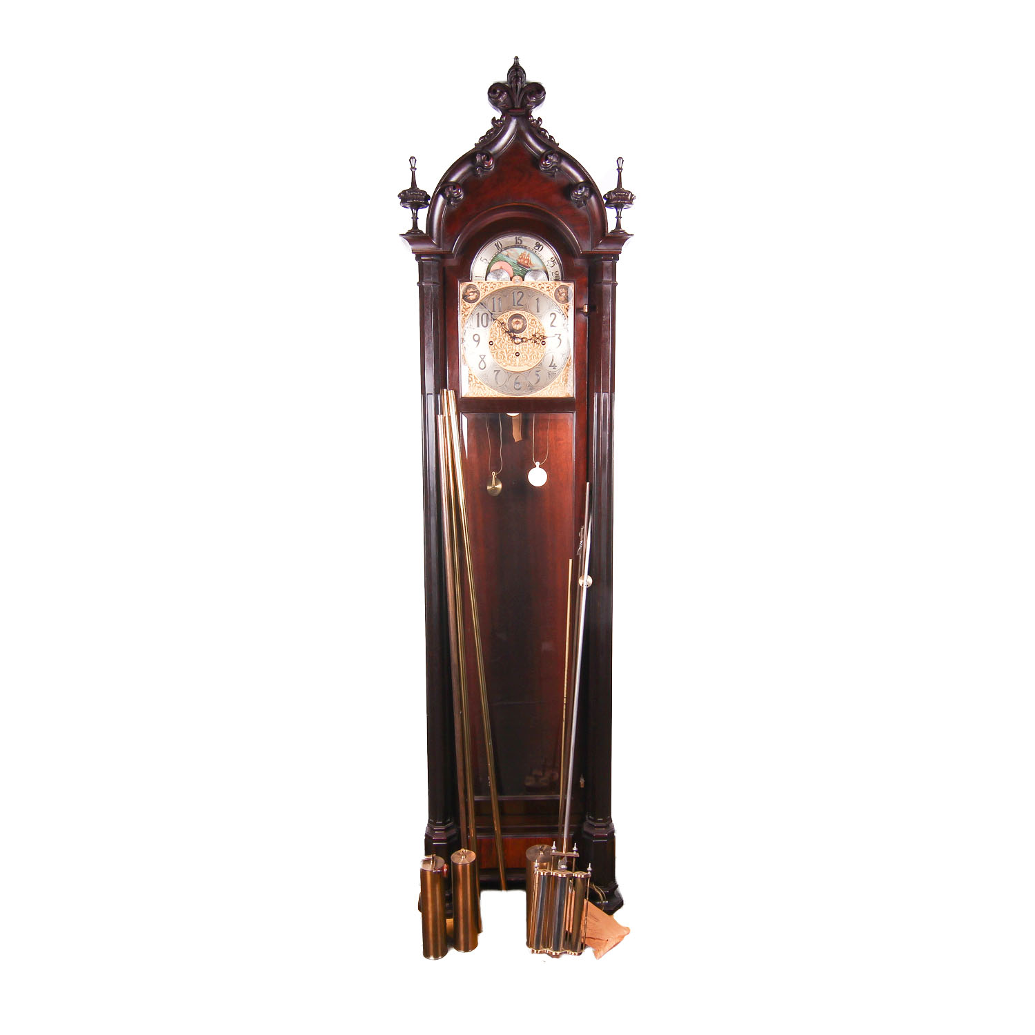 Antique Herschede Hall Clock Company Grandfather Clock | EBTH