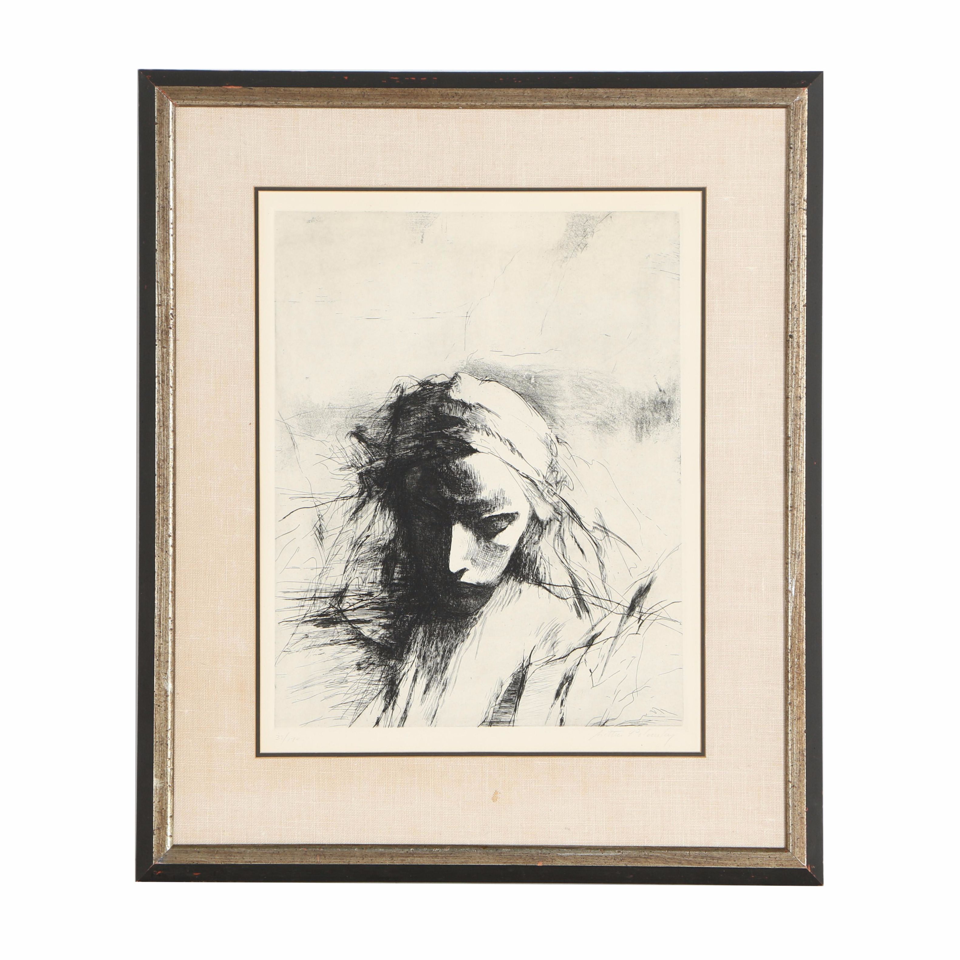 Arthur Polonsky Limited Edition Etching of Man | EBTH