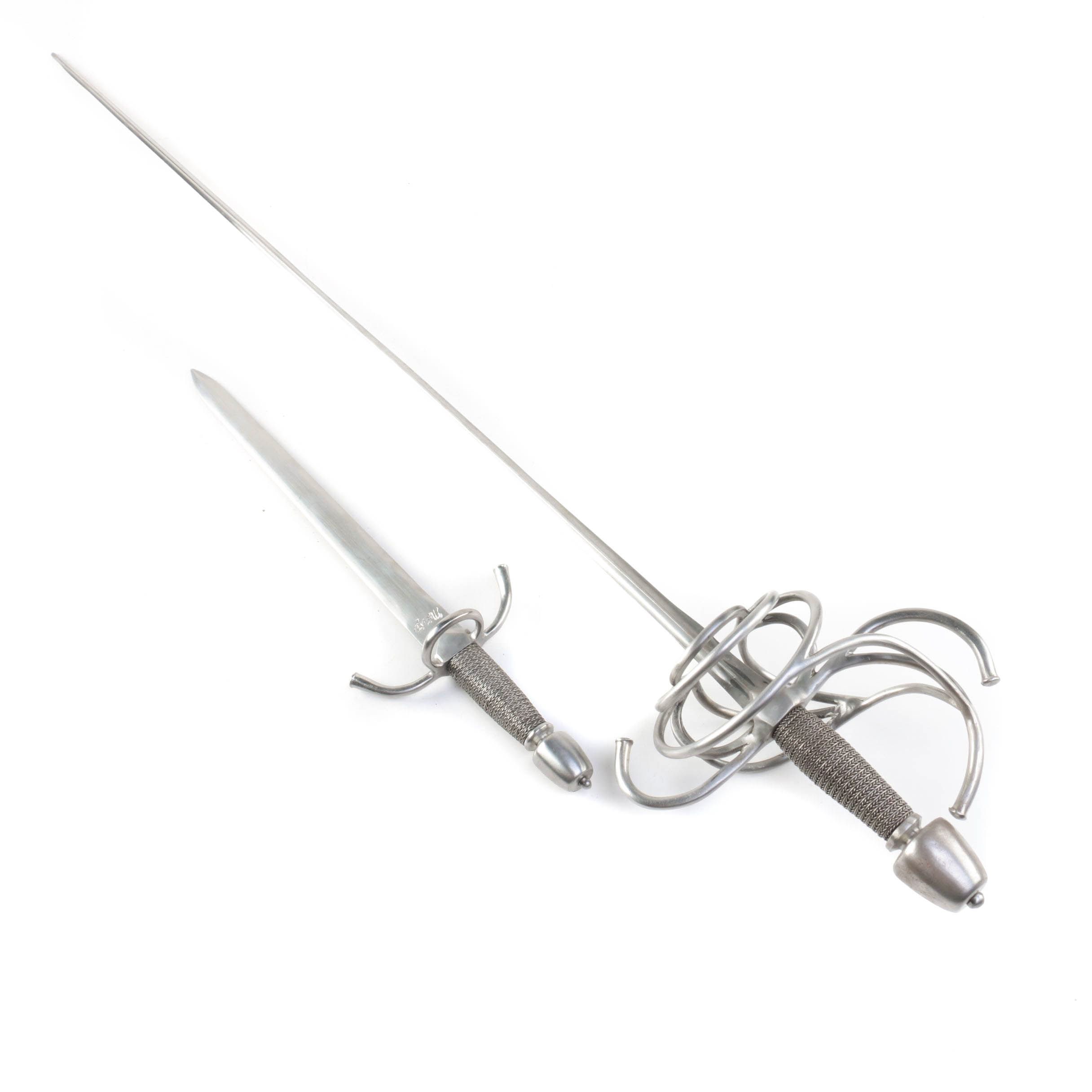 Reproduction Rapier and Parrying Dagger Set | EBTH