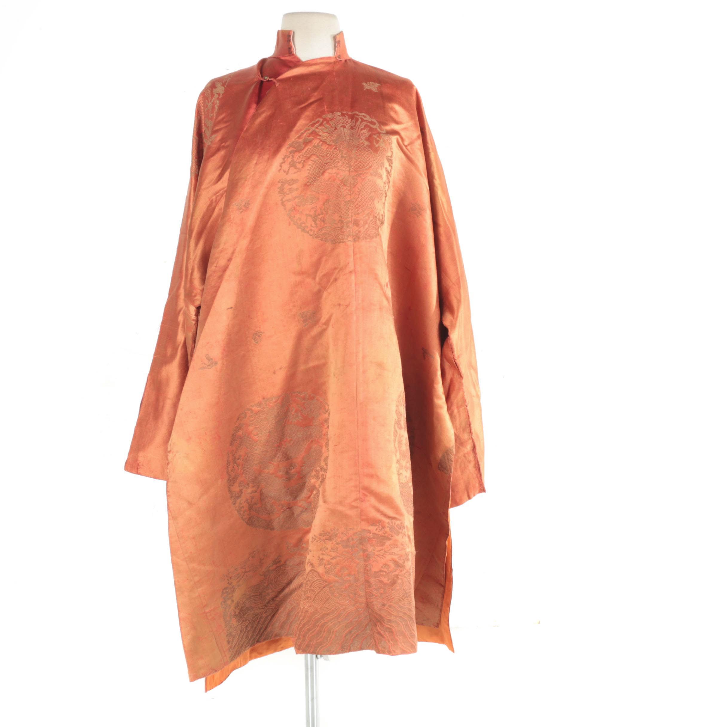 Orange Chinese Changshan Robe | EBTH