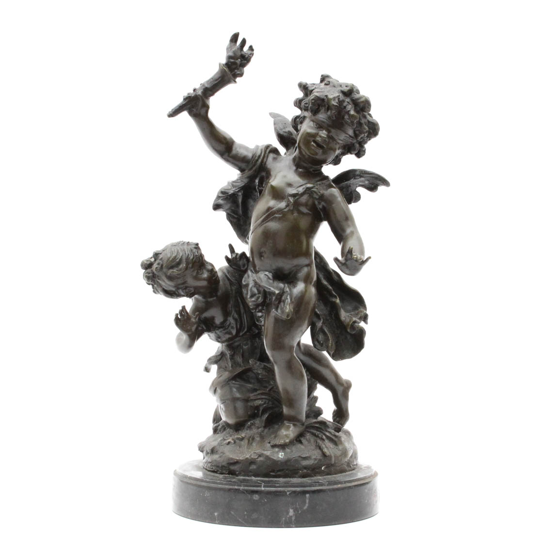 After Auguste Moreau Bronze Statue of Eros with Torch | EBTH