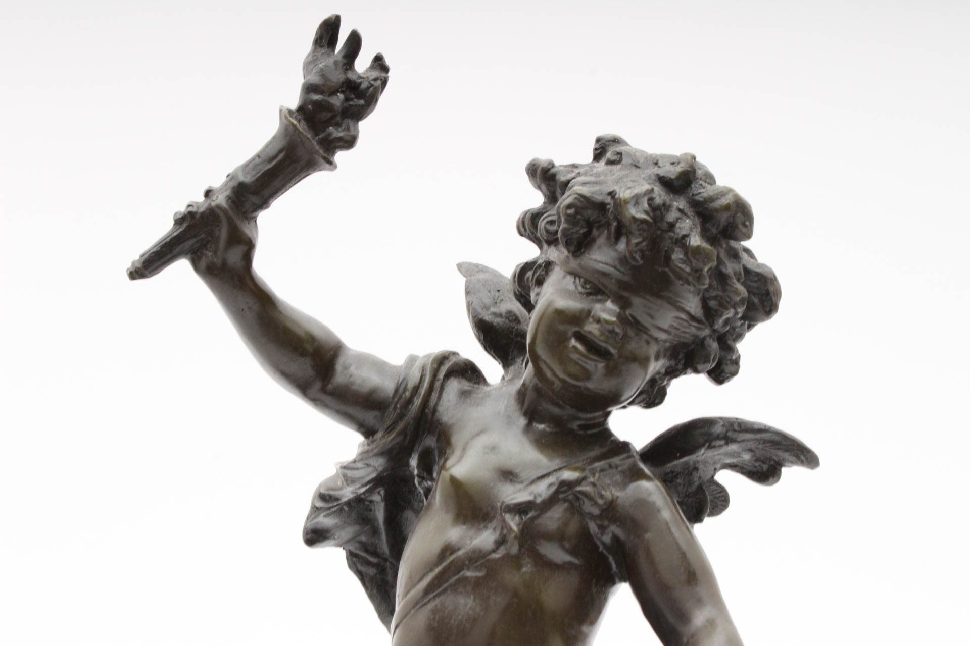 After Auguste Moreau Bronze Statue of Eros with Torch | EBTH