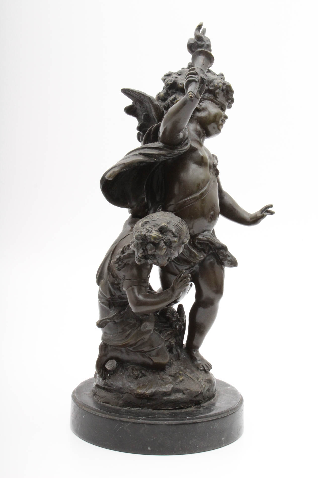 After Auguste Moreau Bronze Statue of Eros with Torch | EBTH