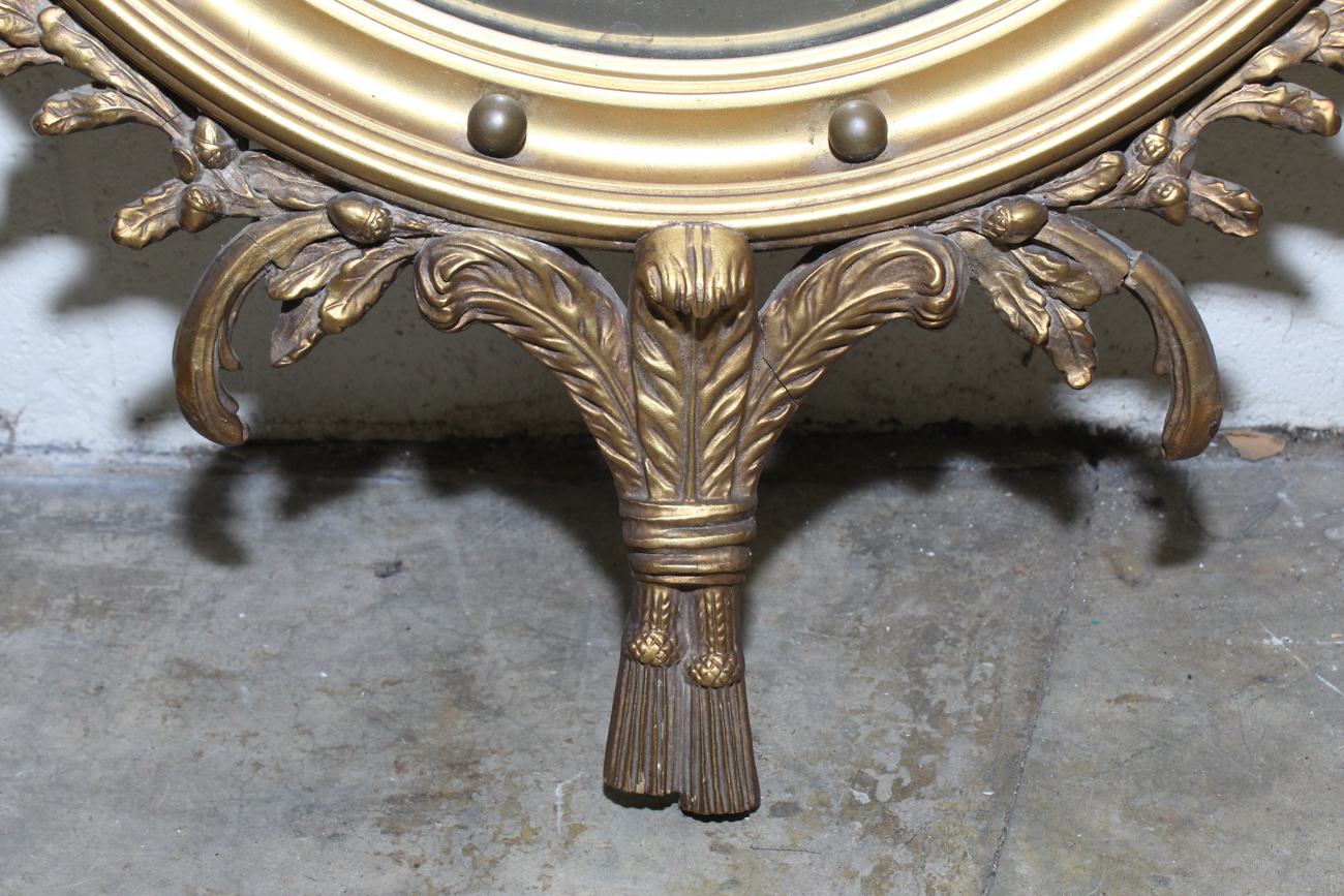 Antique Federal Style Convex Mirror | EBTH