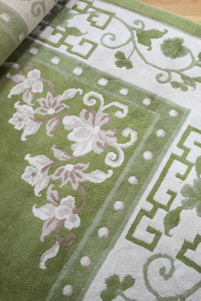 Hand-Knotted Chinese Wool Area Rug | EBTH