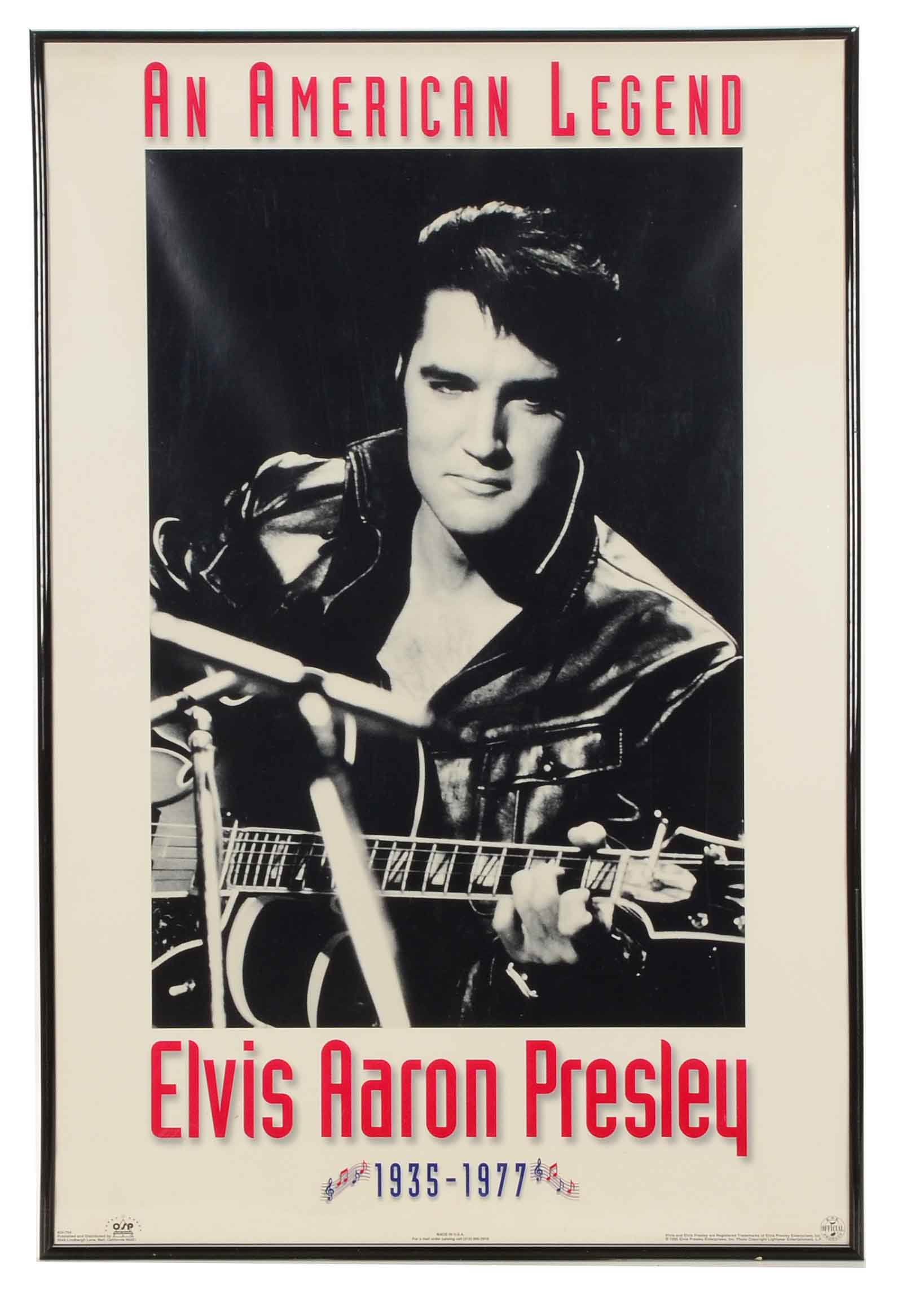 Pair Of Elvis Presley Commemorative Framed Music Posters | EBTH