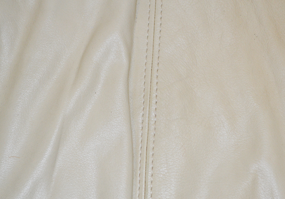 Cream Colored Leather Sofa | EBTH