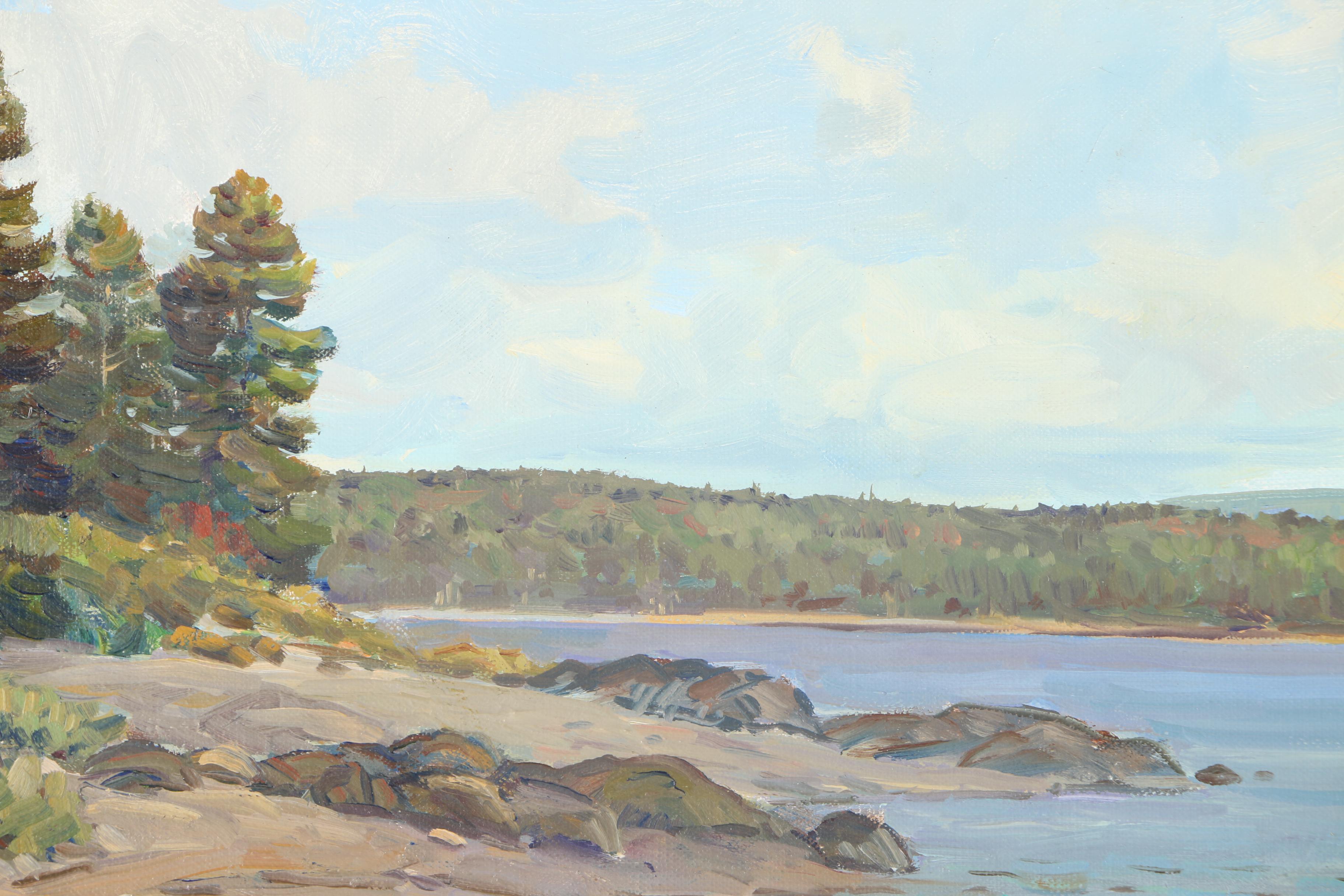 Stapleton Kearns Oil Painting on Canvas of Shore Scene | EBTH