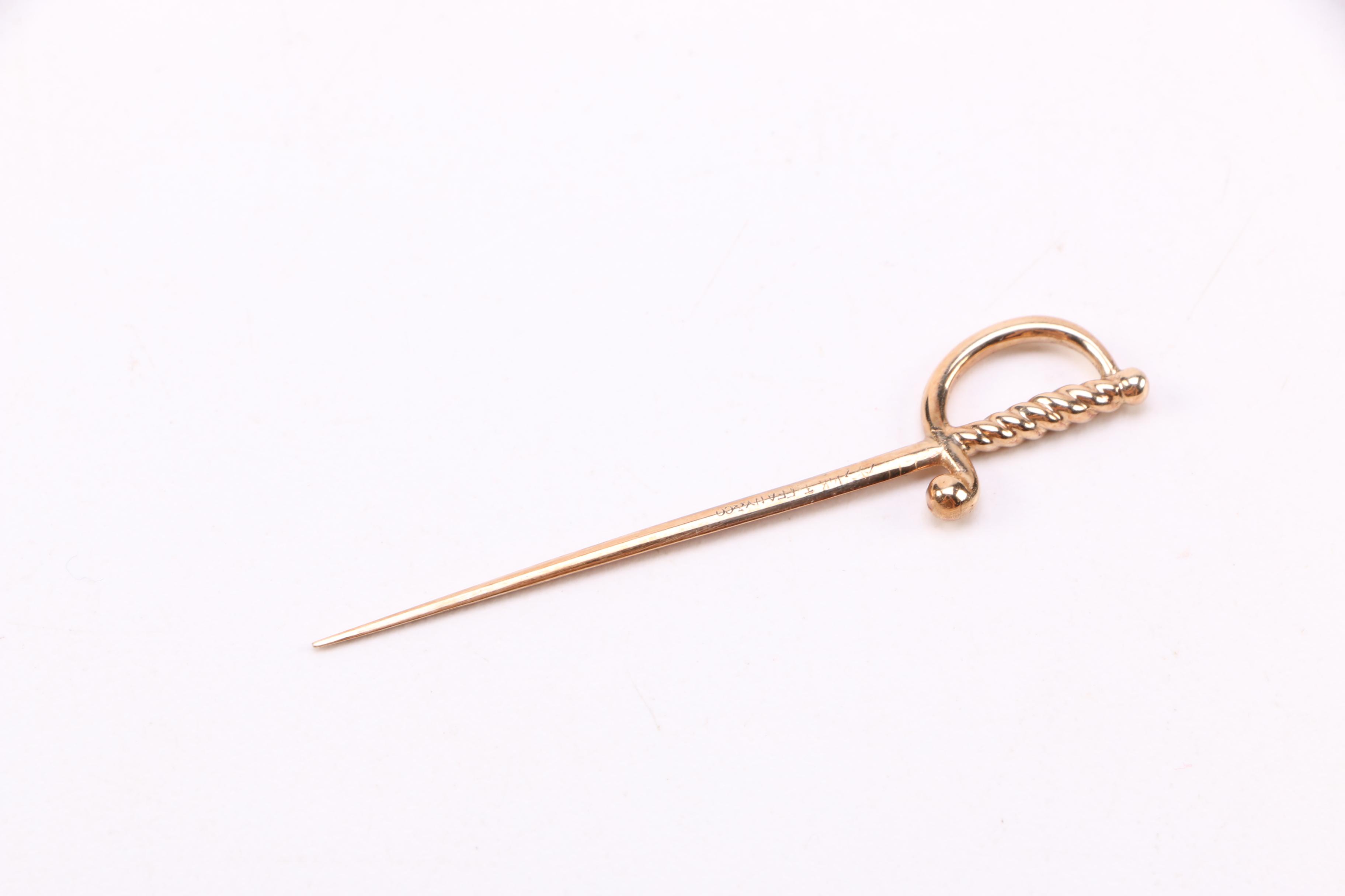 Tiffany & Co. 14K Yellow Gold Sword Toothpick | EBTH
