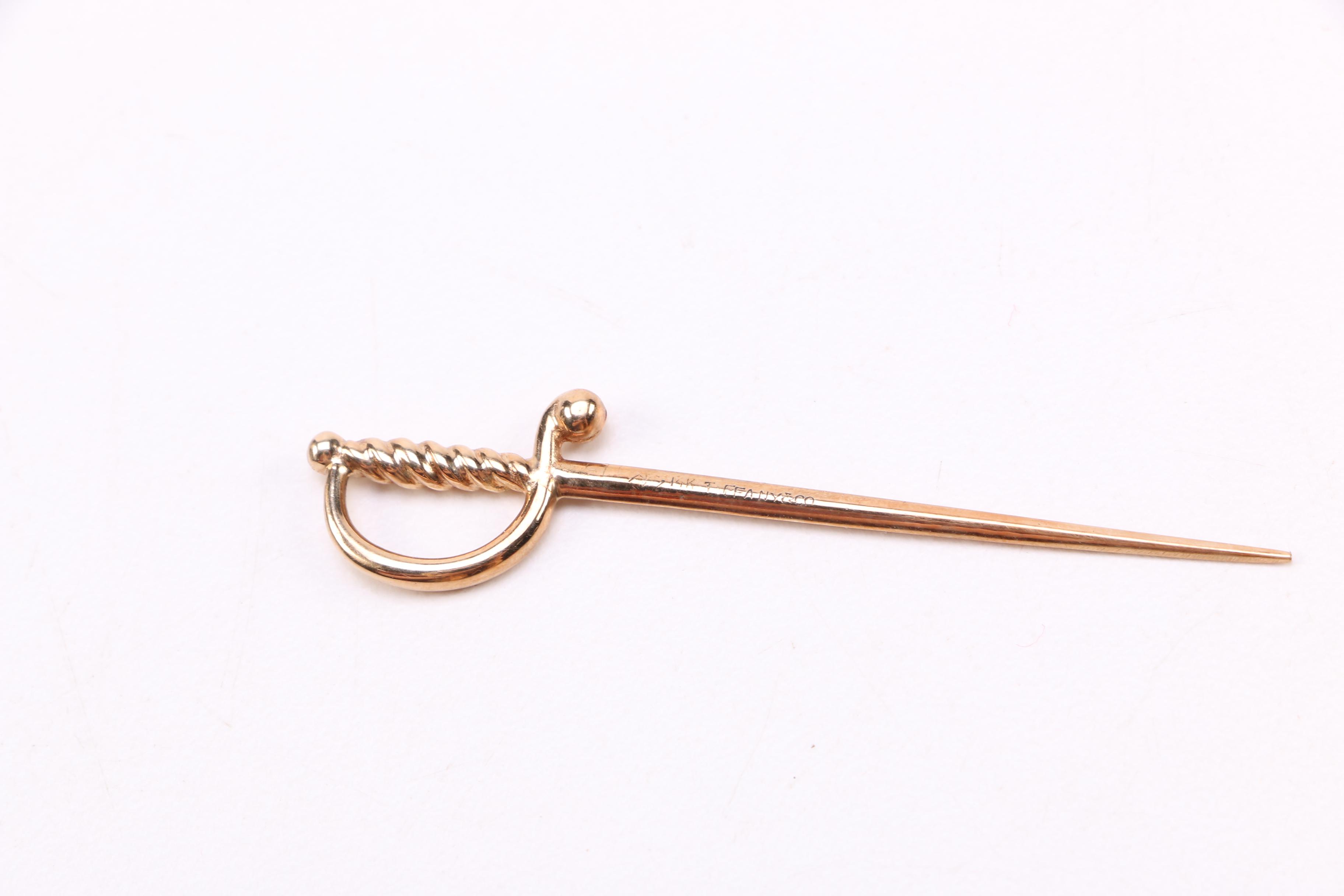 Tiffany & Co. 14K Yellow Gold Sword Toothpick | EBTH