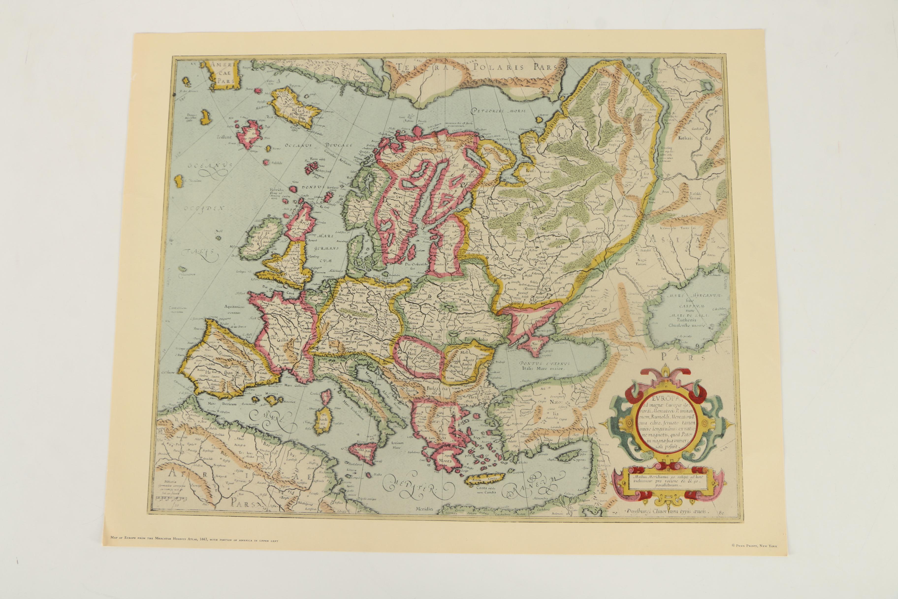 Reproduction Color Lithograph Maps from "Decorative Old Maps" | EBTH