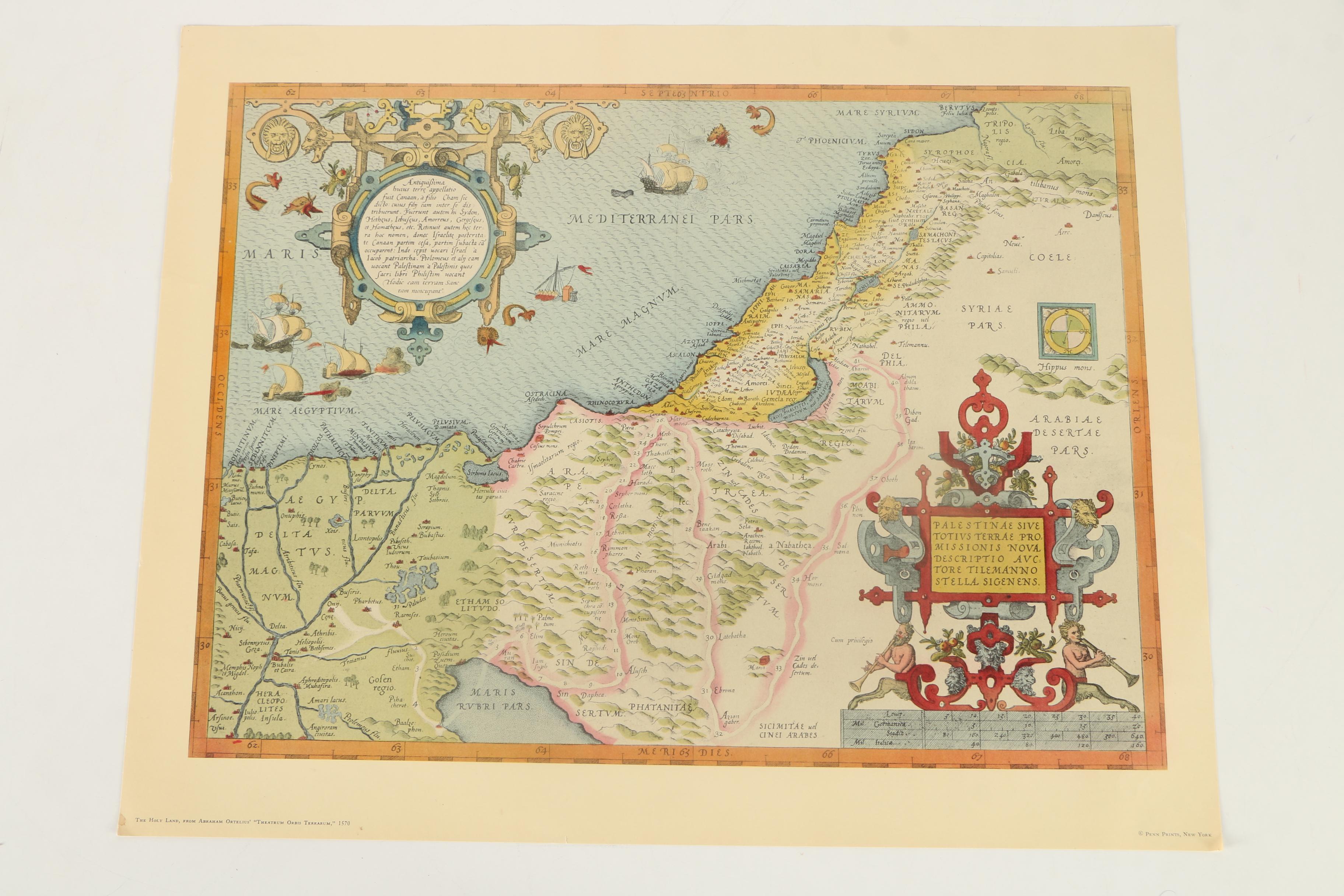 Reproduction Color Lithograph Maps from "Decorative Old Maps" | EBTH