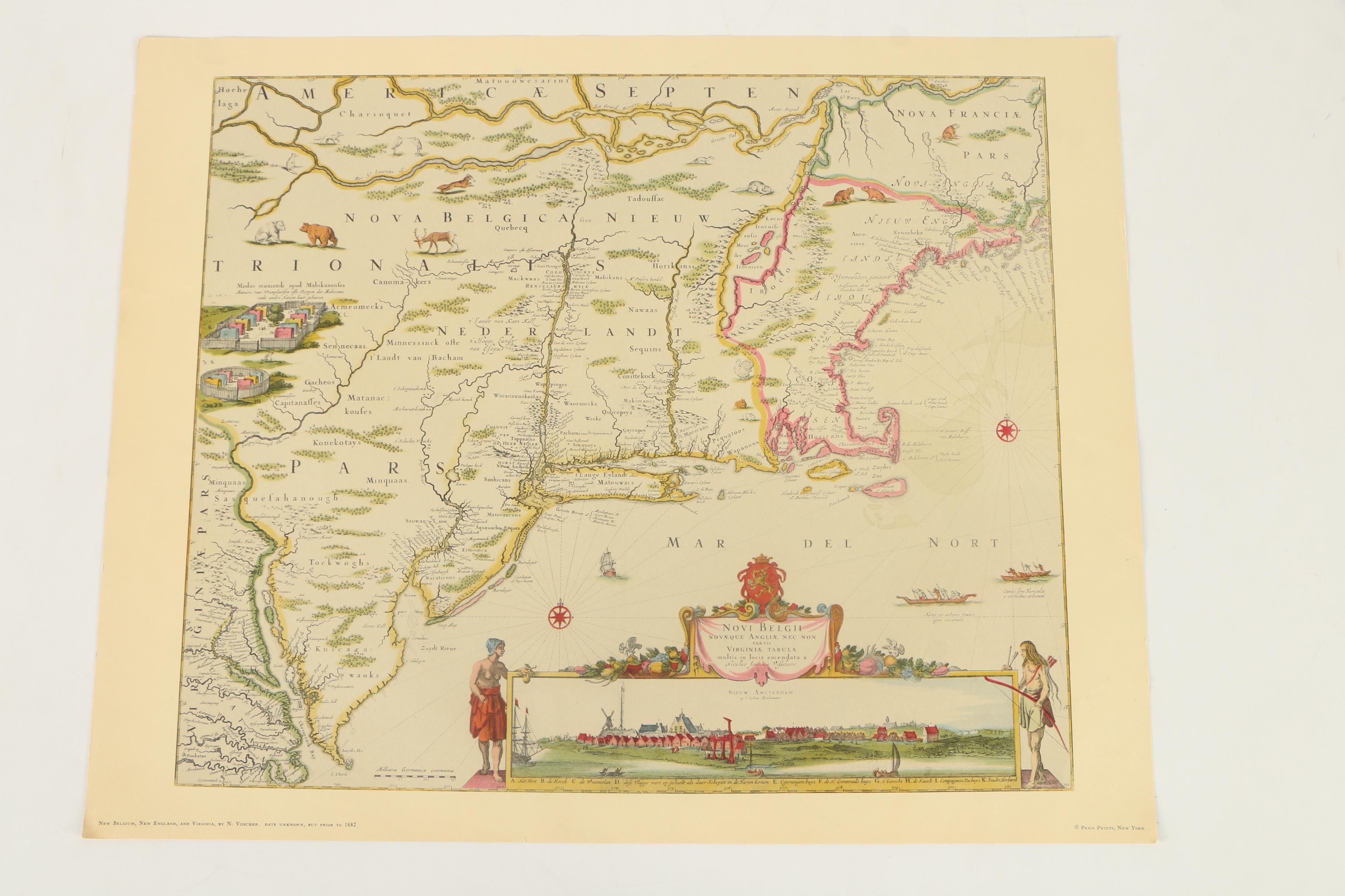 Reproduction Color Lithograph Maps from "Decorative Old Maps" | EBTH