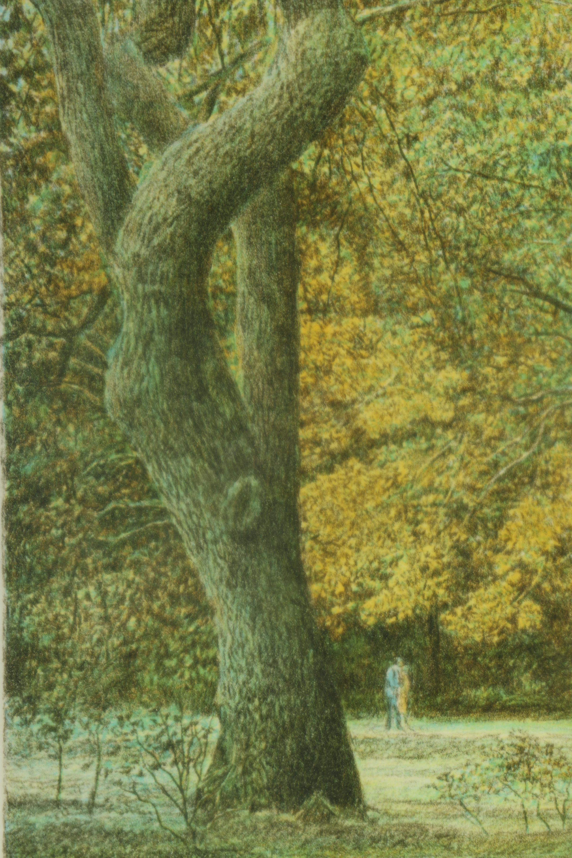 Harold Altman Artist Proof Lithograph on Paper "Jogging, Central Park ...