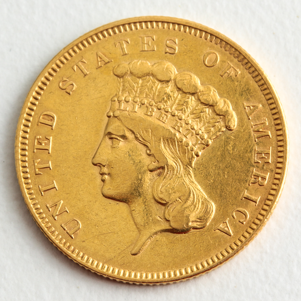 1855 Indian Princess Head $3 Gold Coin | EBTH