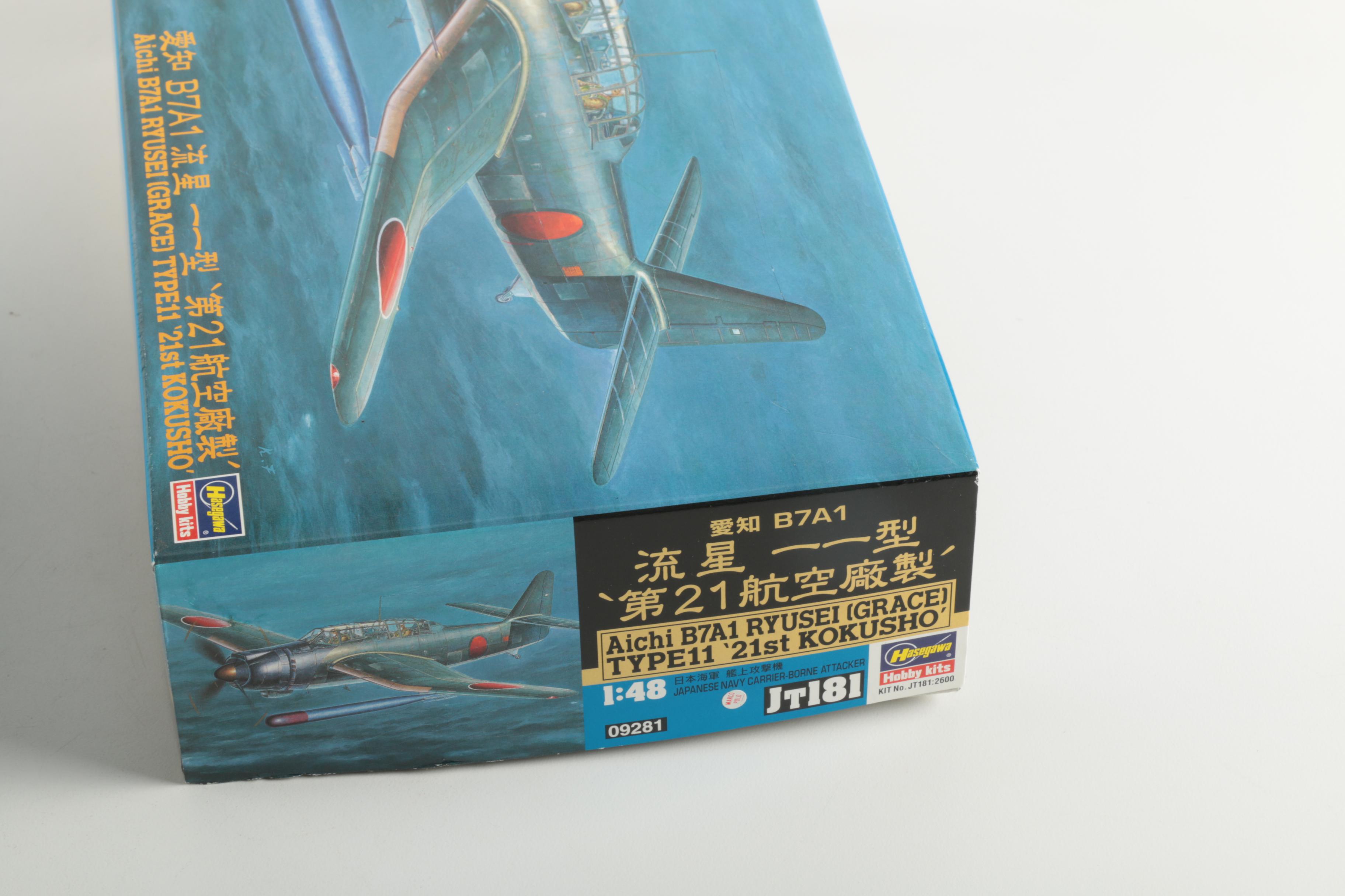 Hasegawa Hobby Kits Aichi B7A2 Attack Bomber Ryusei Kai "Grace" Model ...