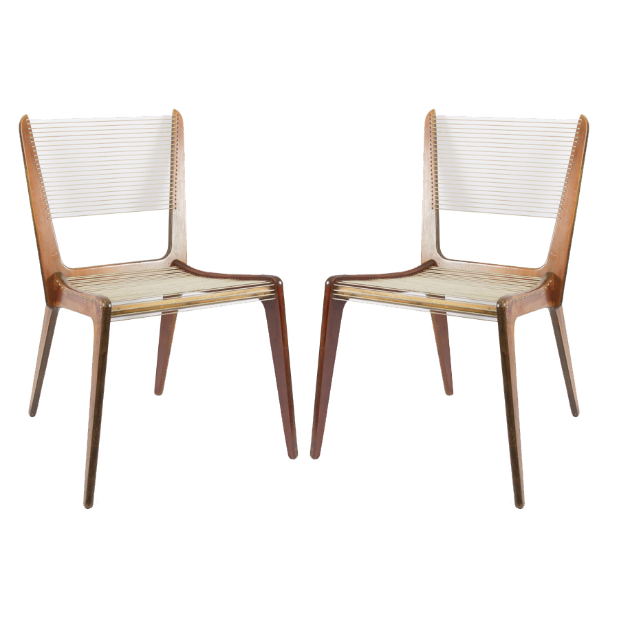 Pair of Jacques Guillom "Chord" Chairs | EBTH