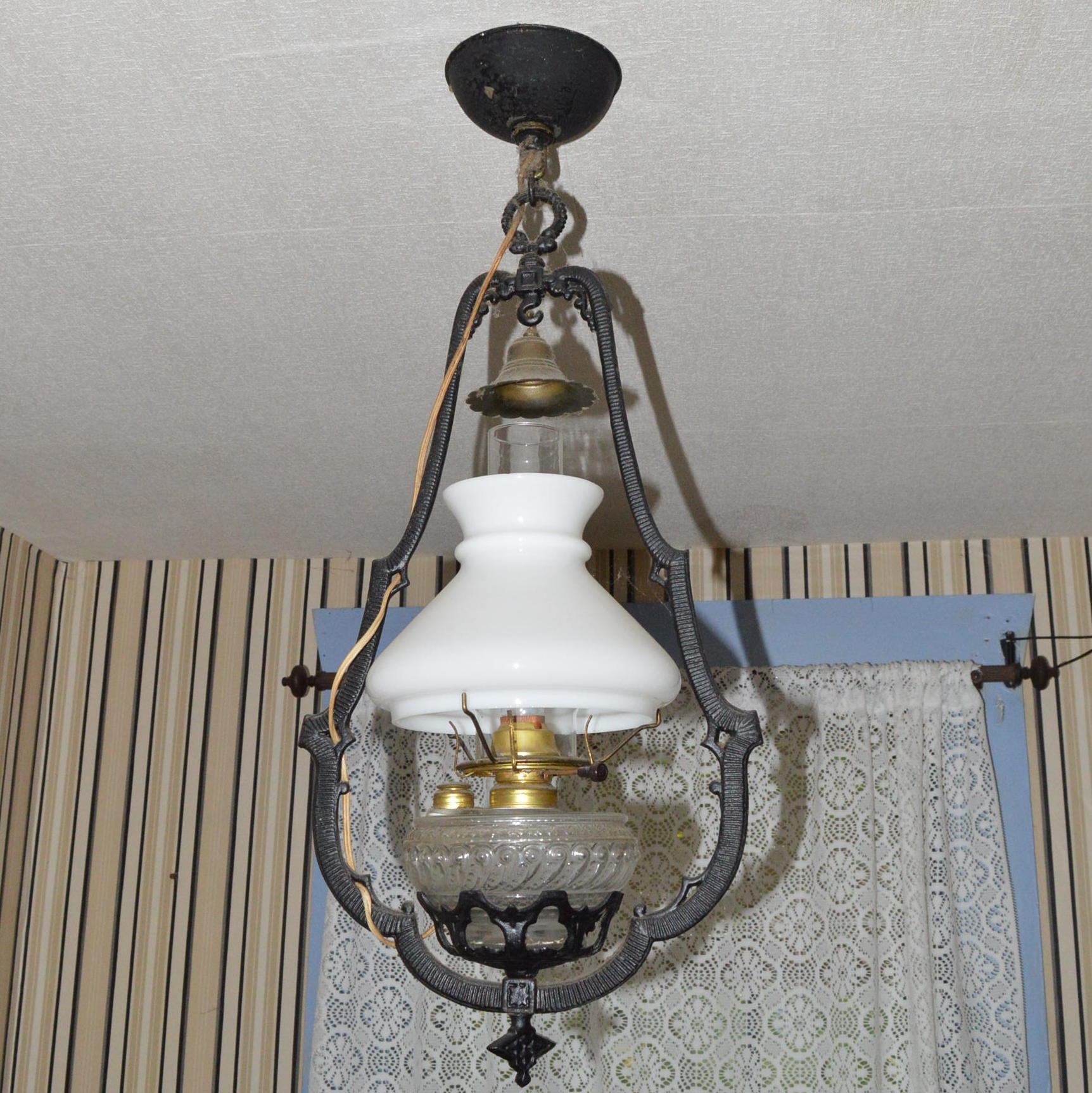 Hanging Hurricane Lamp Fixture | EBTH