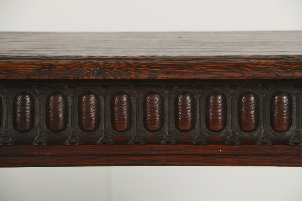 19th Century Double Barley Twist Oak Bench | EBTH