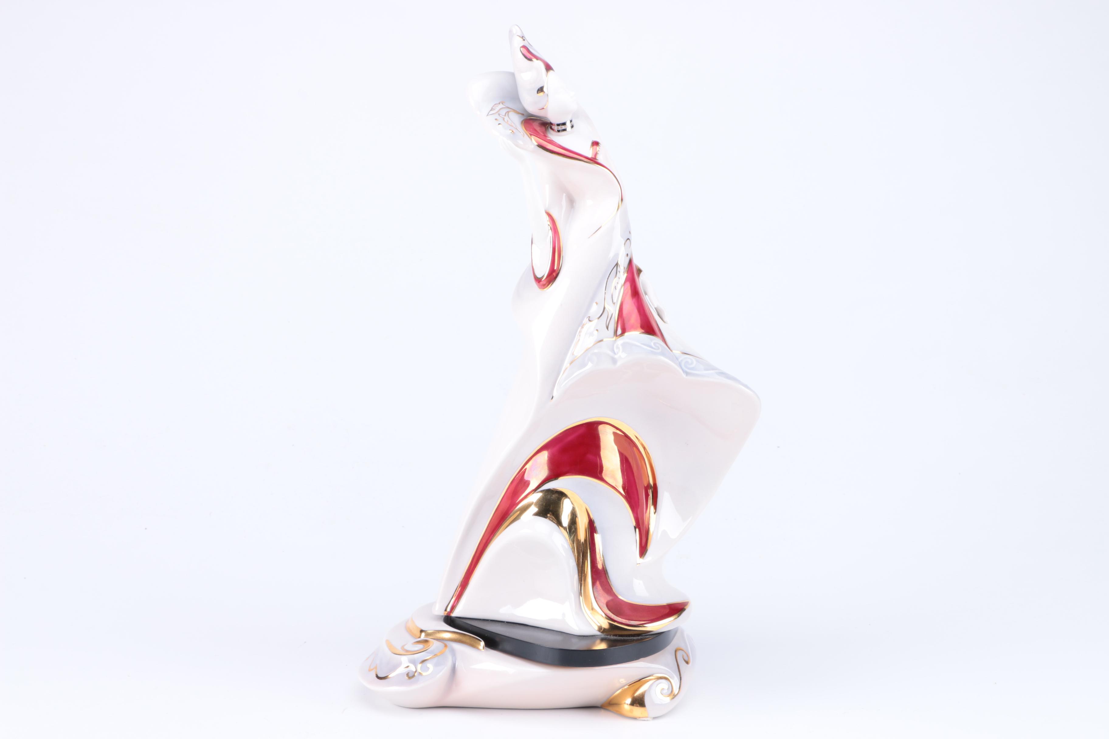 Galos Porcelain Art Deco Style Female Dancer Figurine | EBTH