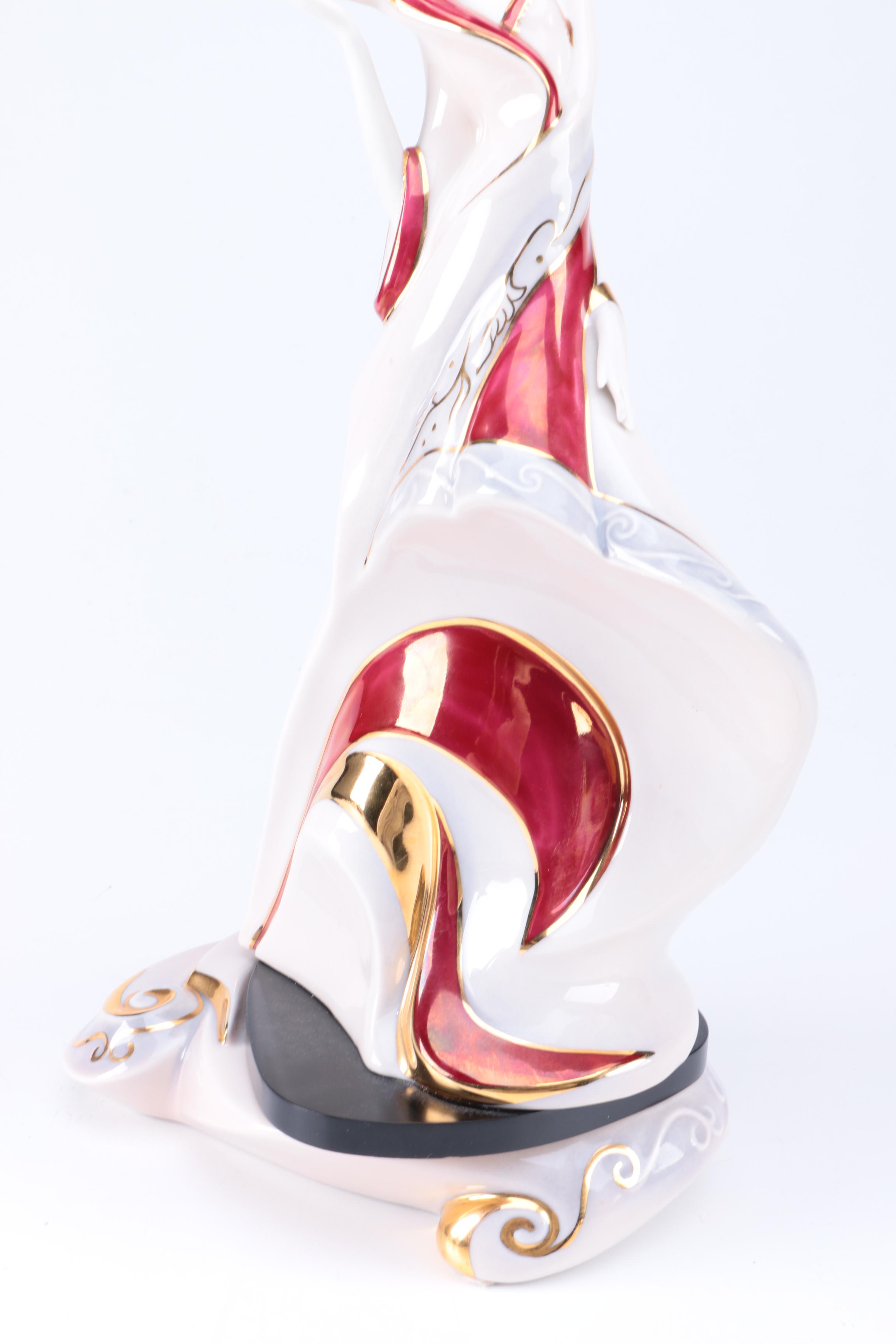 Galos Porcelain Art Deco Style Female Dancer Figurine | EBTH