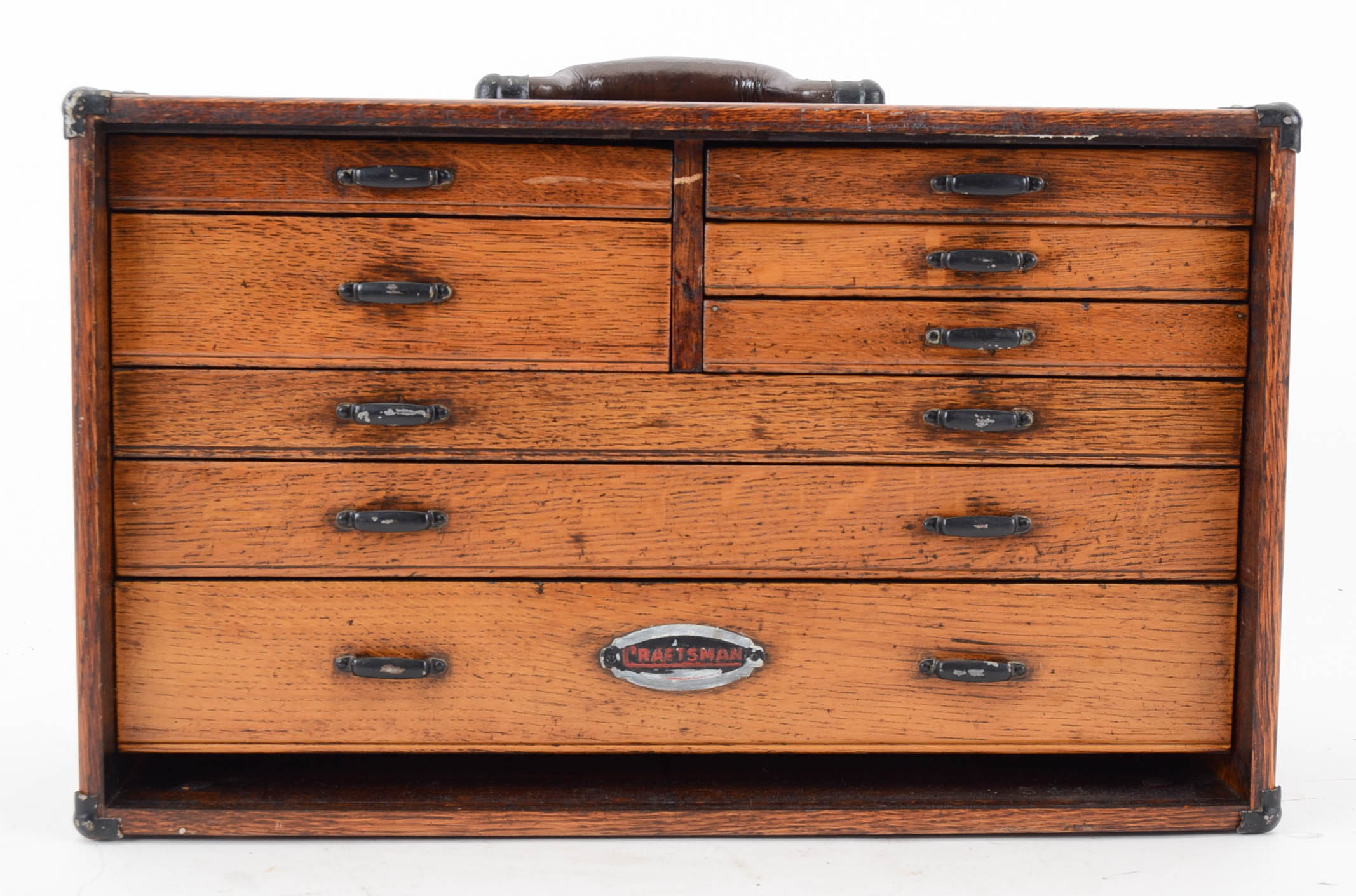 Vintage Craftsman Oak Machinist Tool Chest With Tools | EBTH