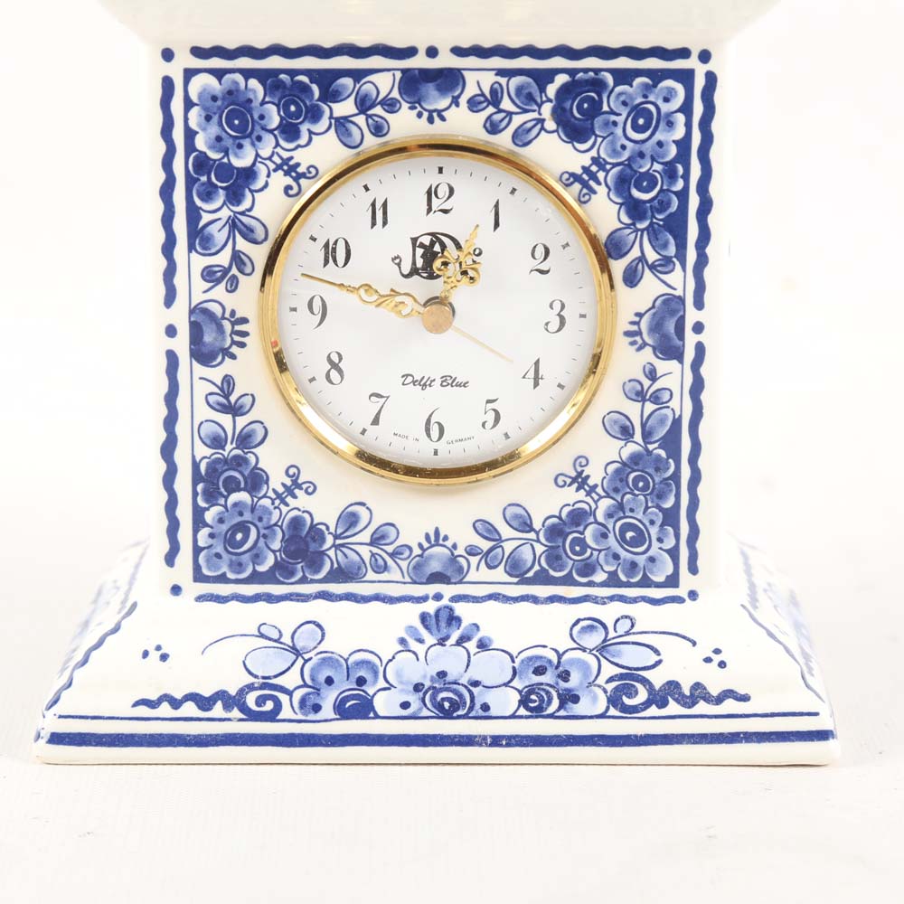 Handpainted Delft Blue Clock | EBTH