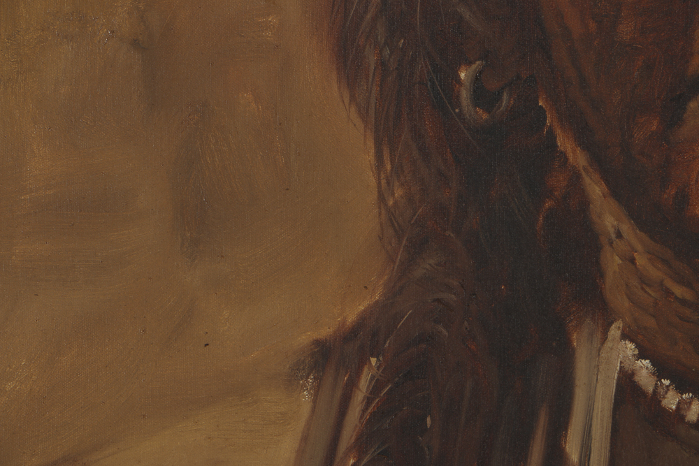 Jorge Tarallo Oil Painting on Canvas Portrait of a Native American | EBTH