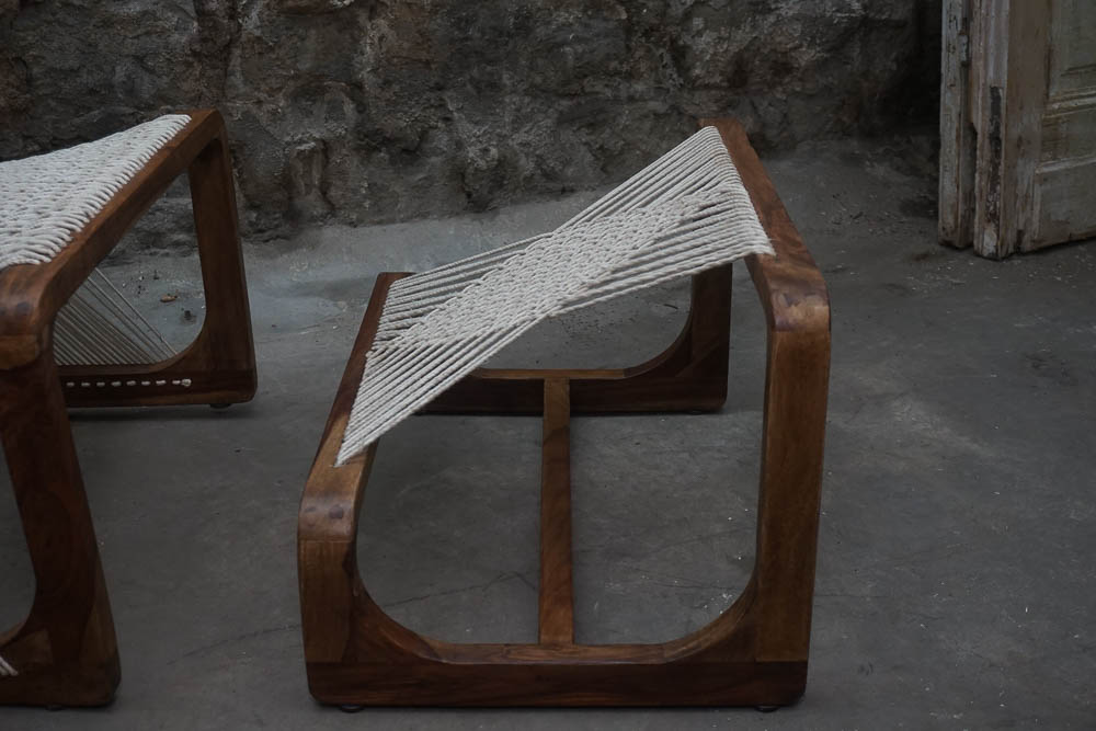 Danish Modern String Chair and Ottoman | EBTH