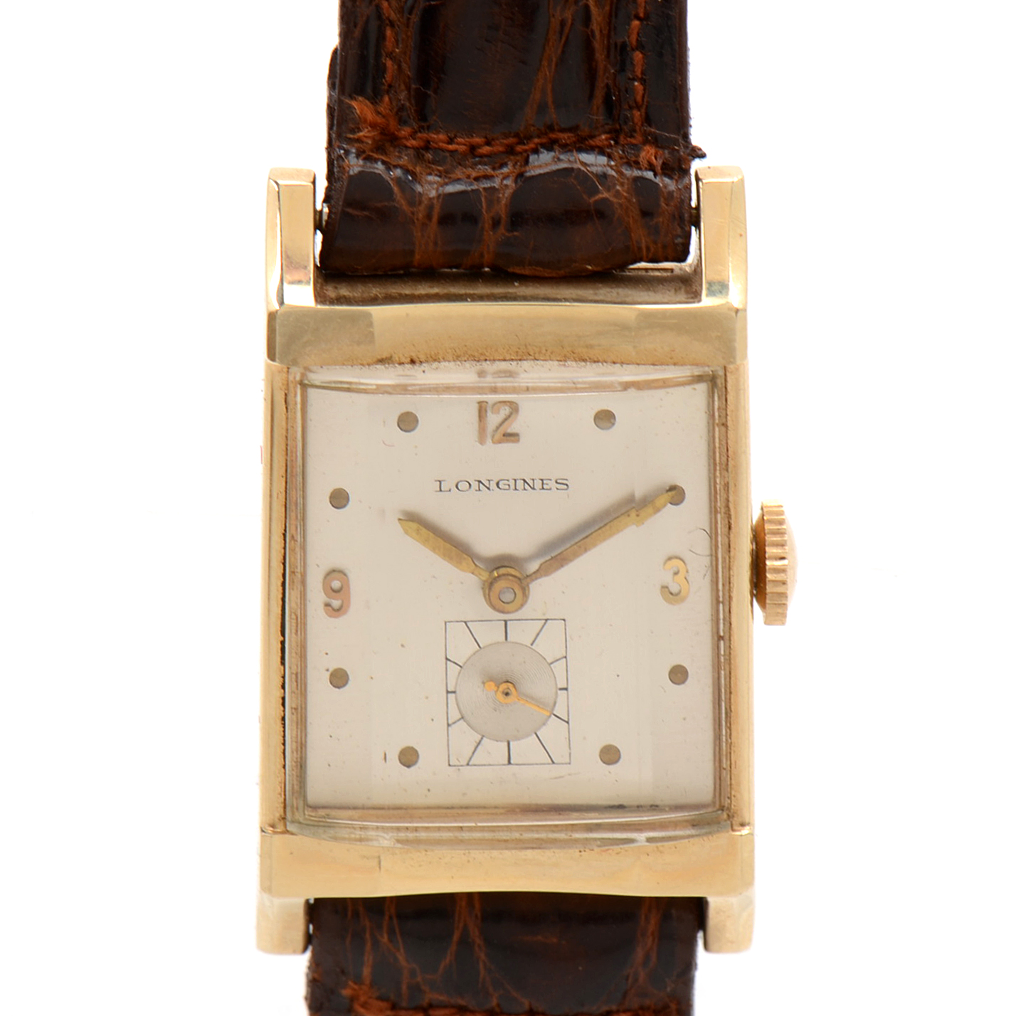 Longines 14K Yellow Gold Tank Style Watch in Original Case with ...