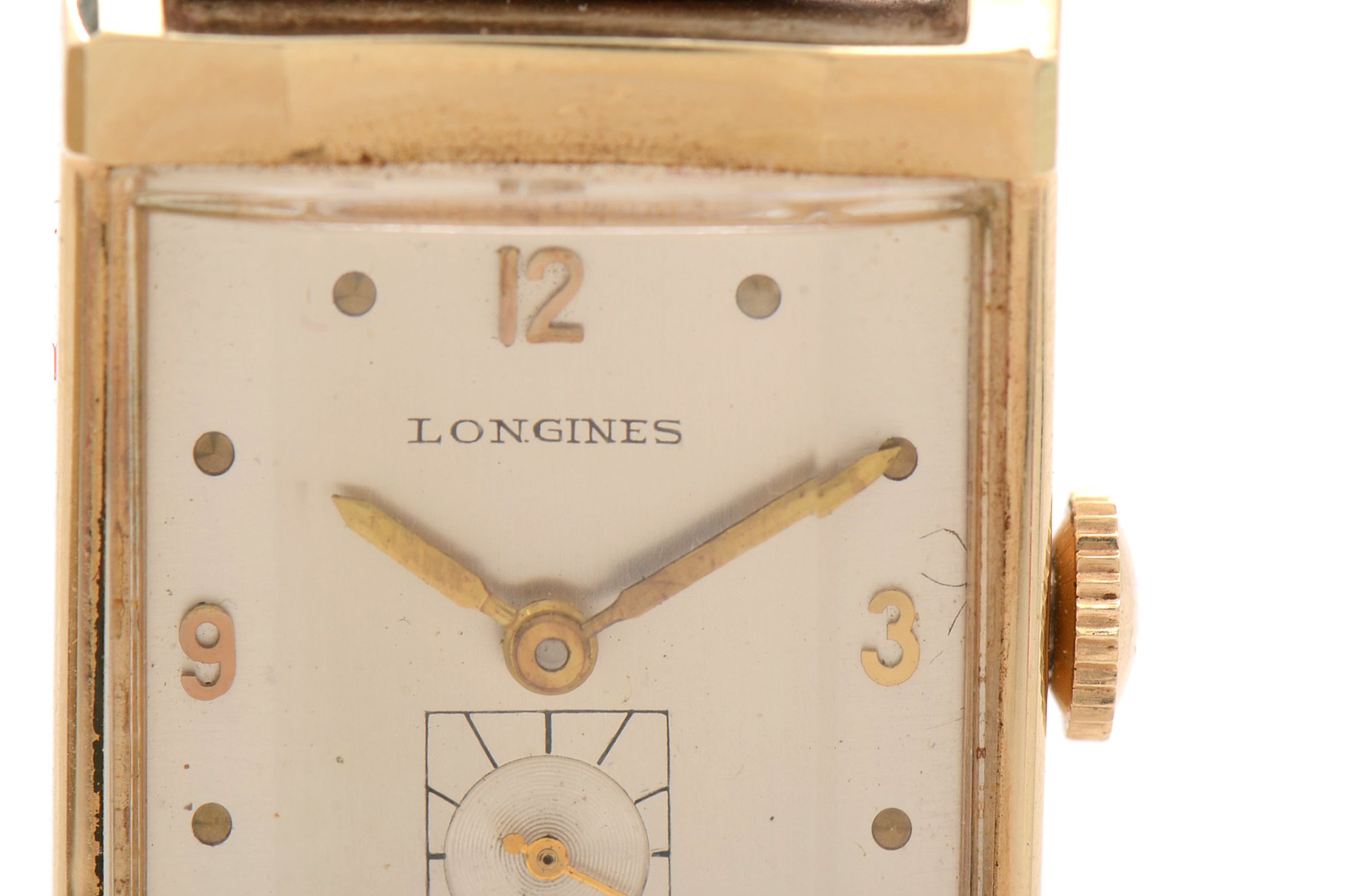 Longines 14K Yellow Gold Tank Style Watch in Original Case with ...