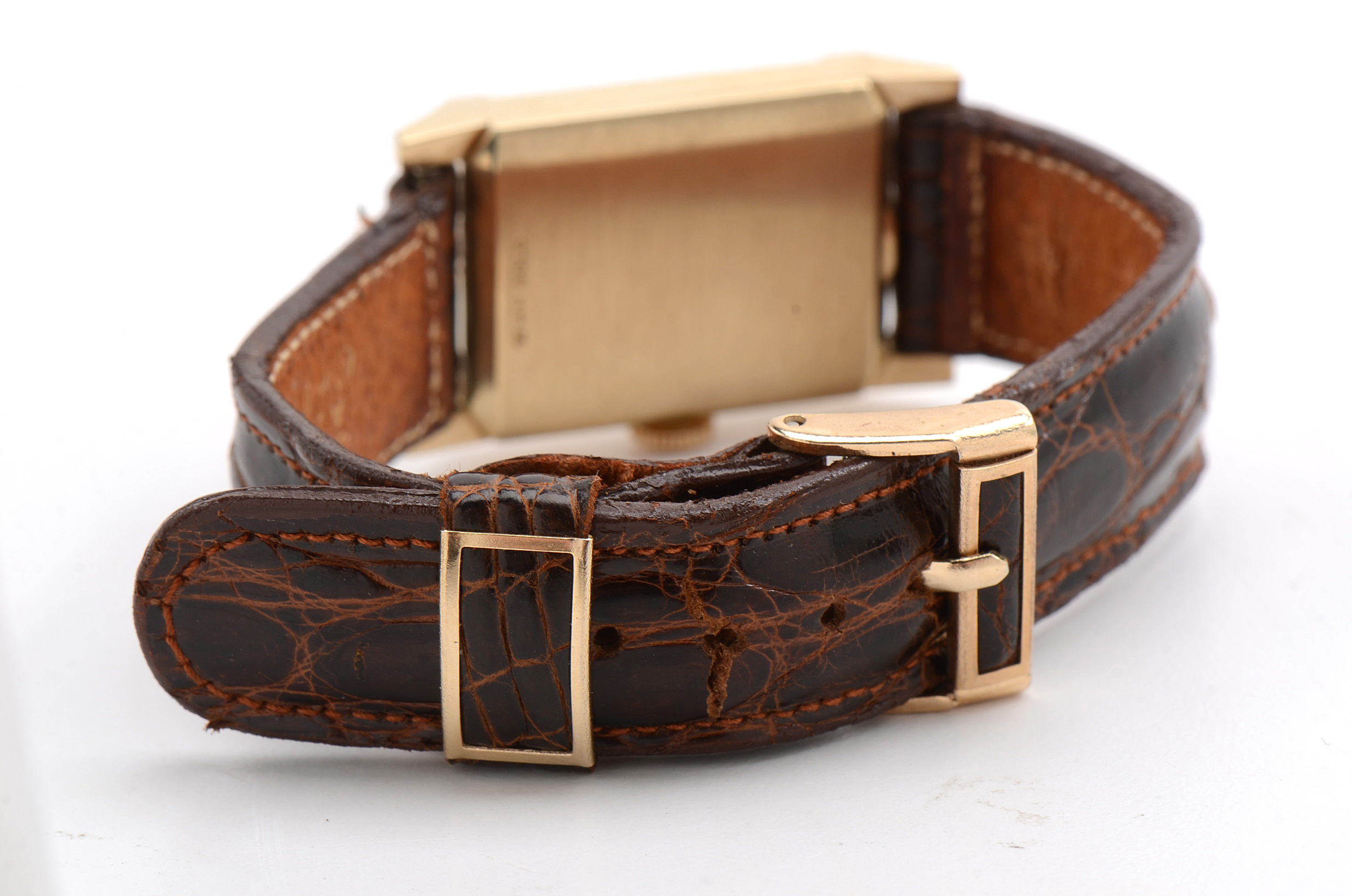 Longines 14K Yellow Gold Tank Style Watch in Original Case with ...