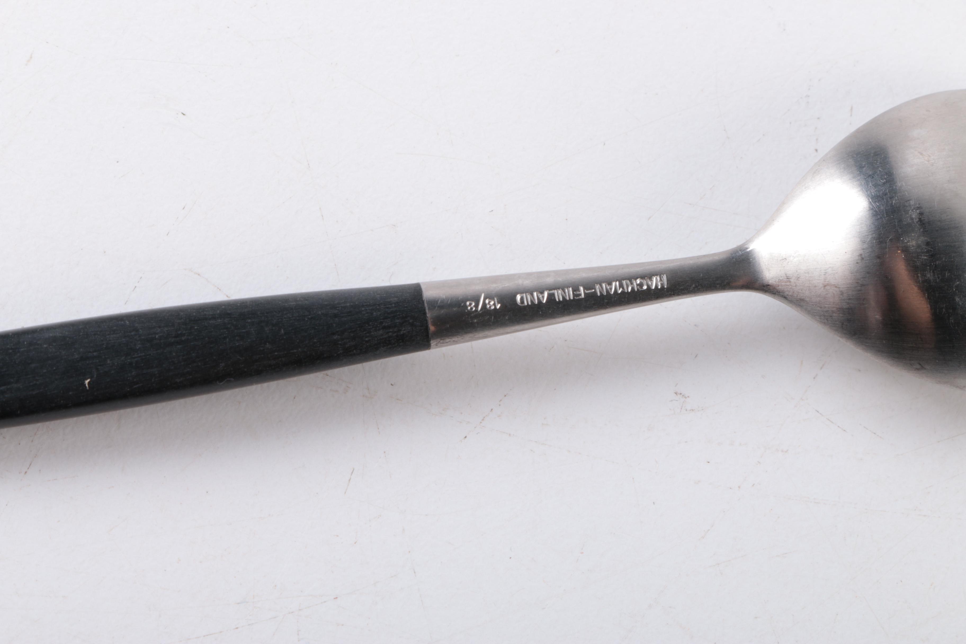 Scandinavian Hackman "Lion-Black" Stainless Steel Flatware Set | EBTH