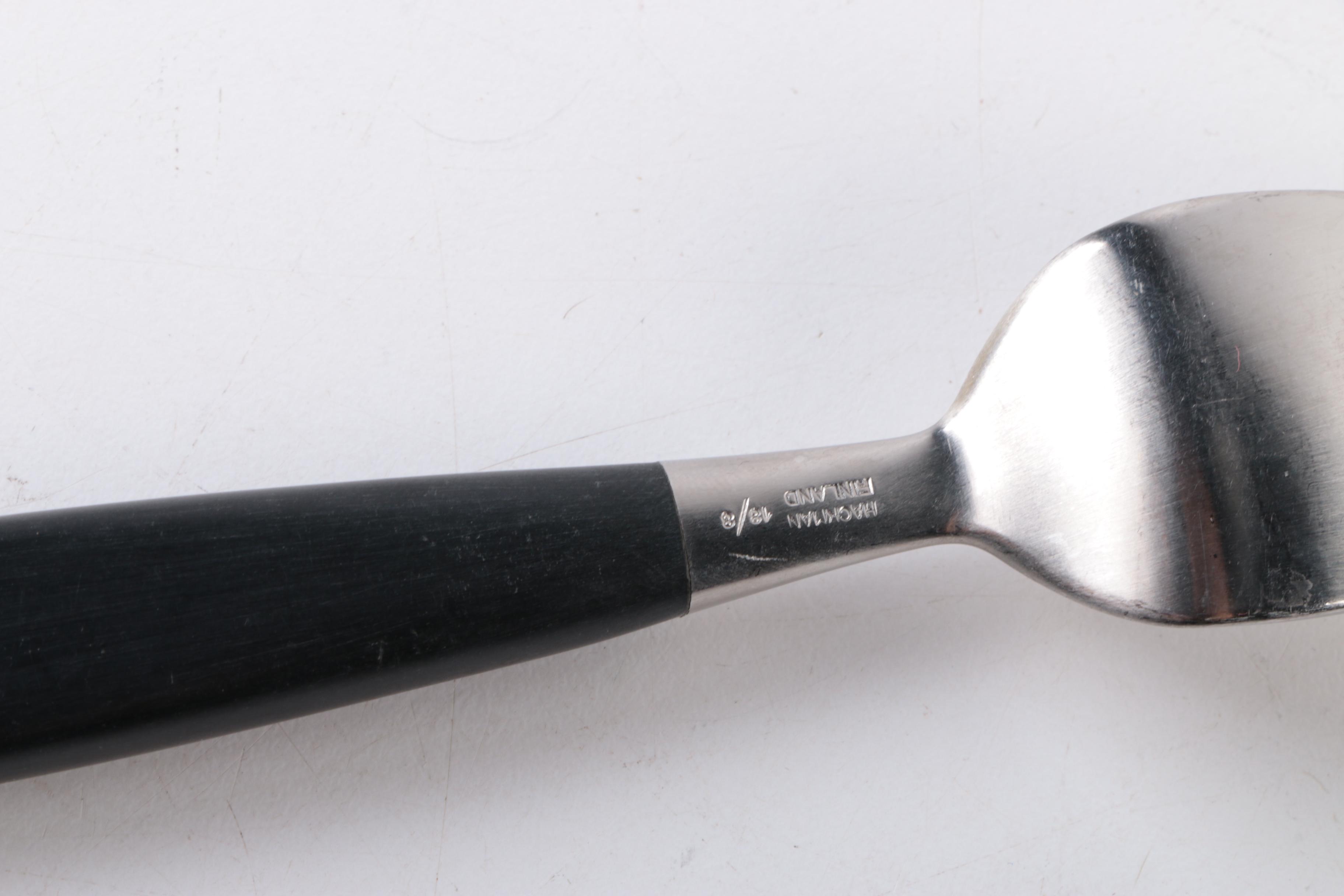 Scandinavian Hackman "Lion-Black" Stainless Steel Flatware Set | EBTH