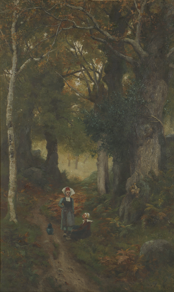 Hamilton Hamilton Oil Painting on Canvas Figural Landscape | EBTH