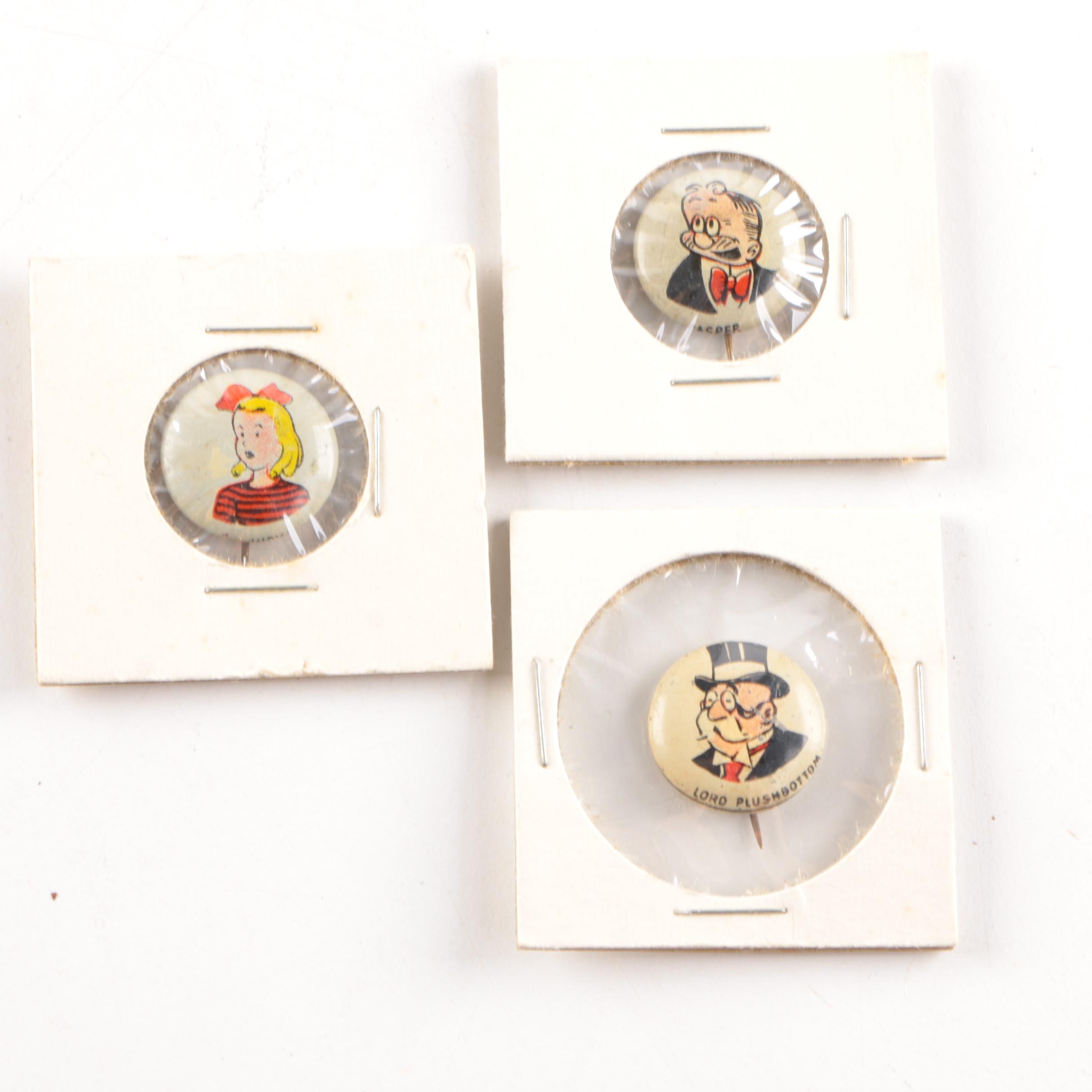 Collection of Pinback Buttons of Classic Cartoon Characters | EBTH