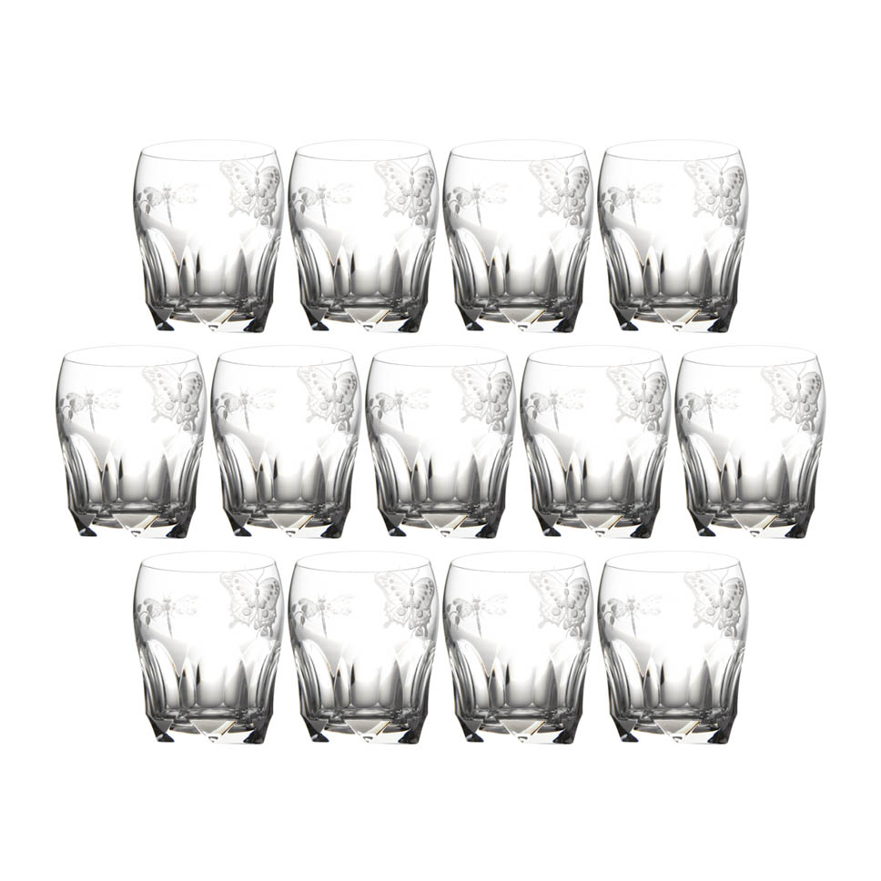 Varga Crystal "Springtime" Rocks Glasses | EBTH