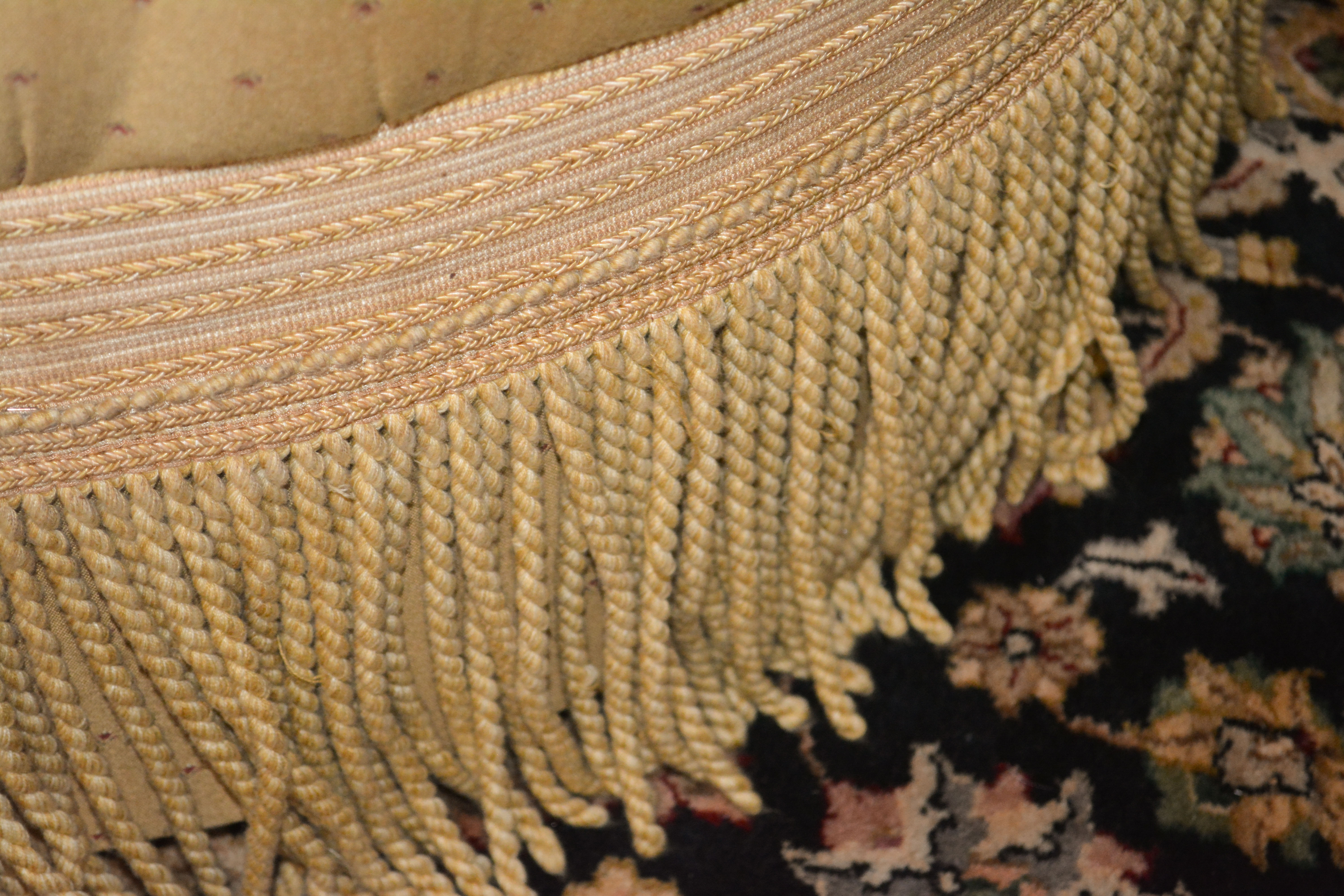 Round Ottoman with Fringe | EBTH