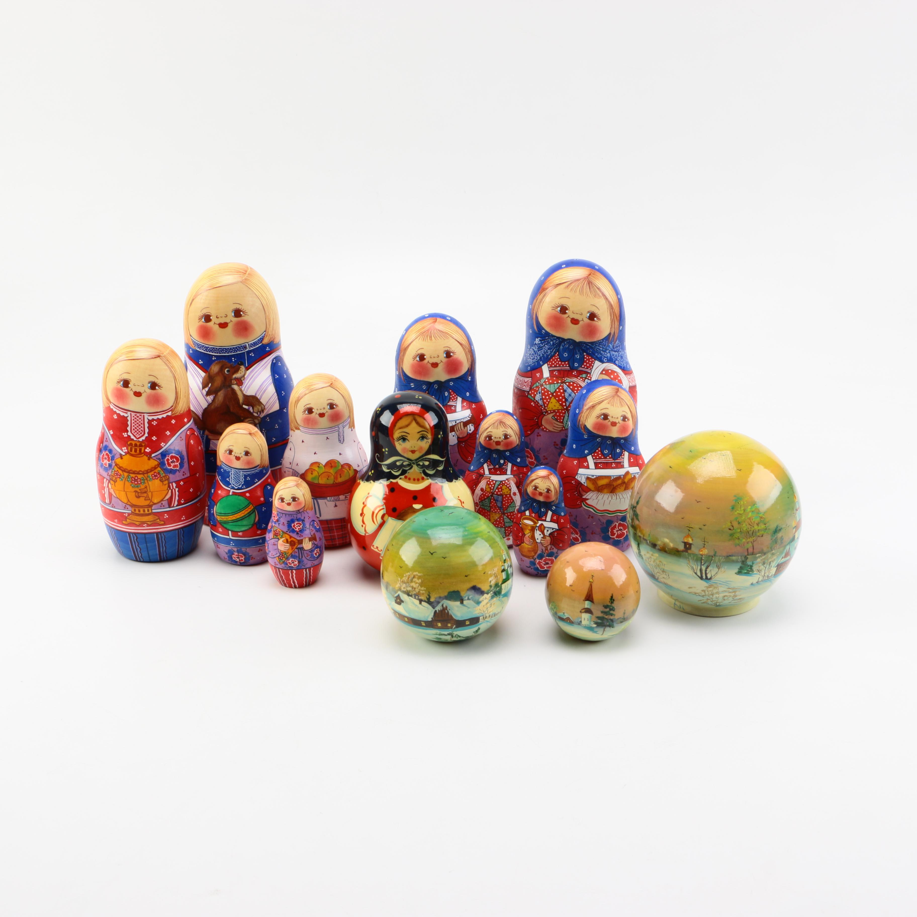 Russian Matryoshka Nesting Dolls and Nesting Sphere | EBTH