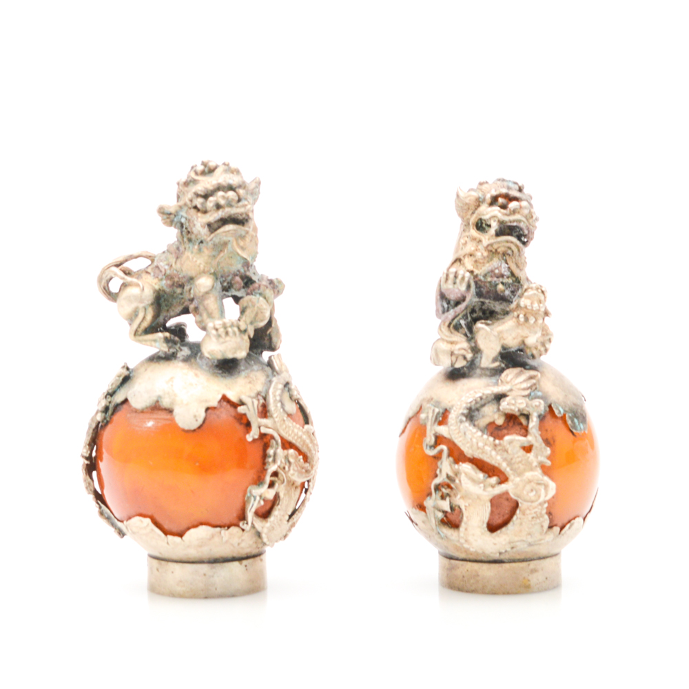Vintage Chinese Ornamental Hat Finials | EBTH
