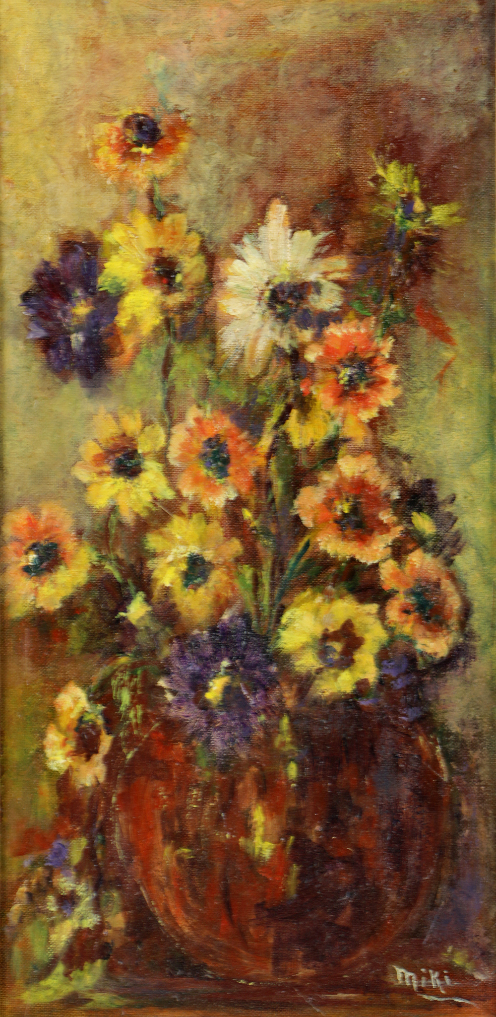 Miki Oil Painting on Canvas Board "Thinking of You" | EBTH