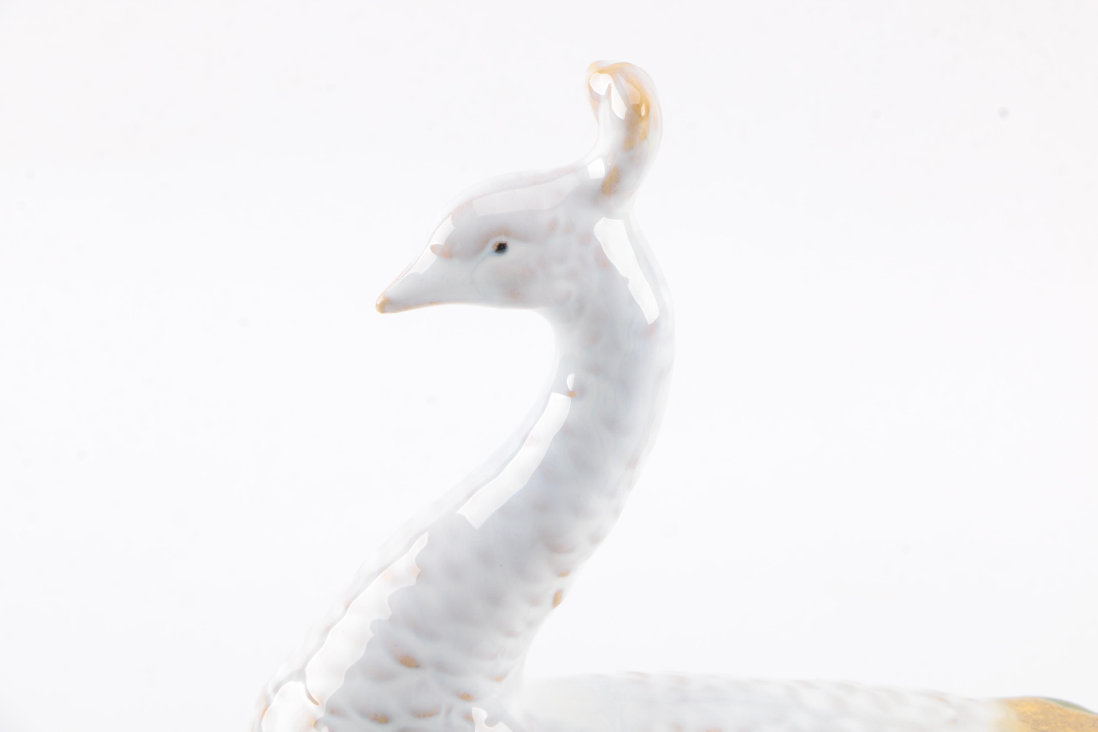 Ceramic Peacock Figurine Pair | EBTH