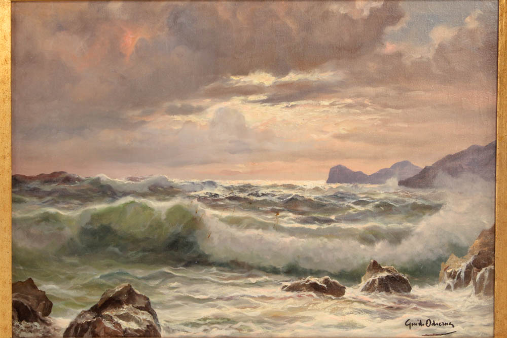 Guido Odierna Oil Painting on Canvas of Ocean Landscape | EBTH
