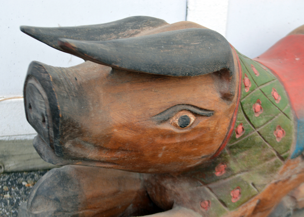 Hand Crafted Wood Rocking Pig | EBTH