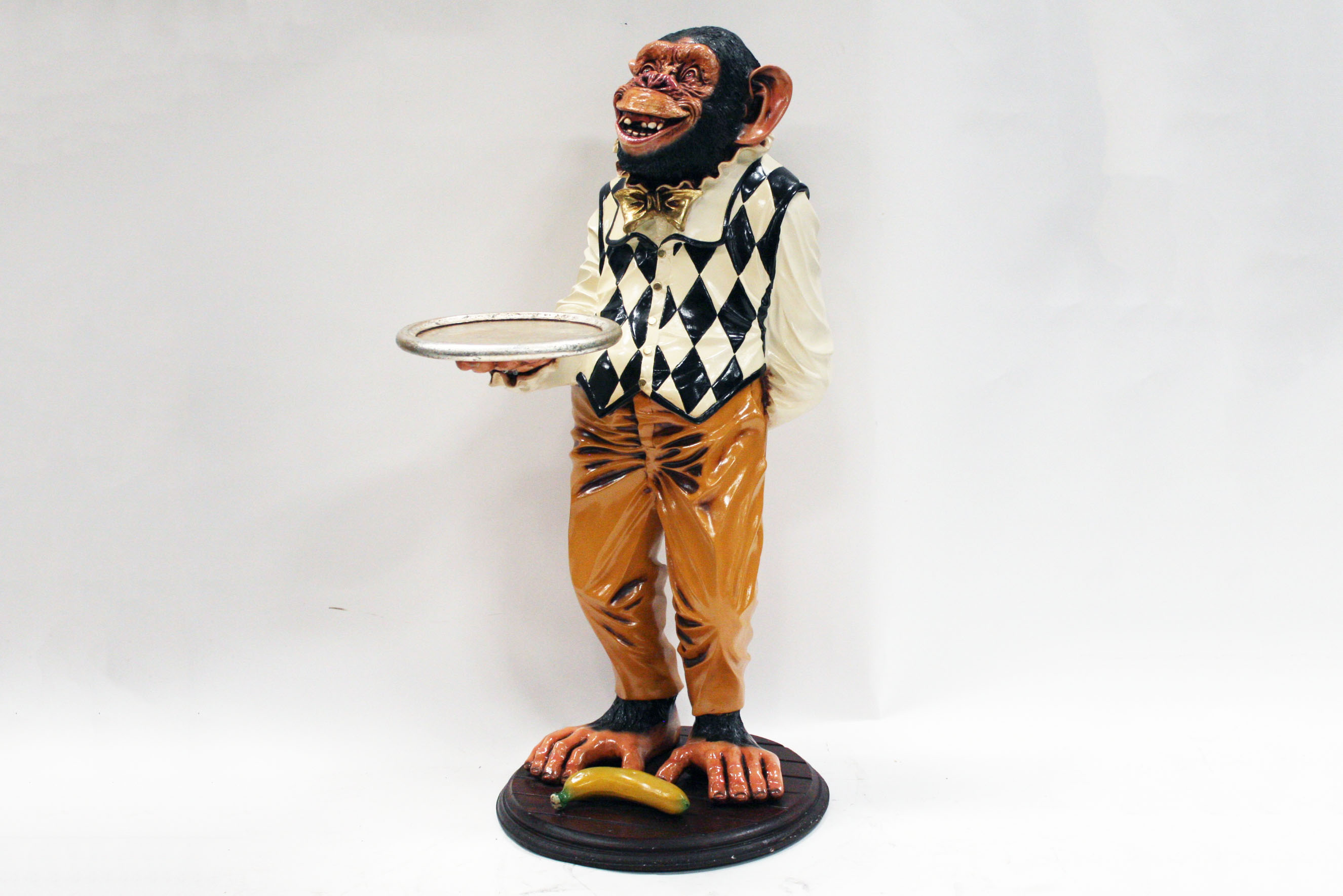 Plastic Monkey Waiter Statue | EBTH