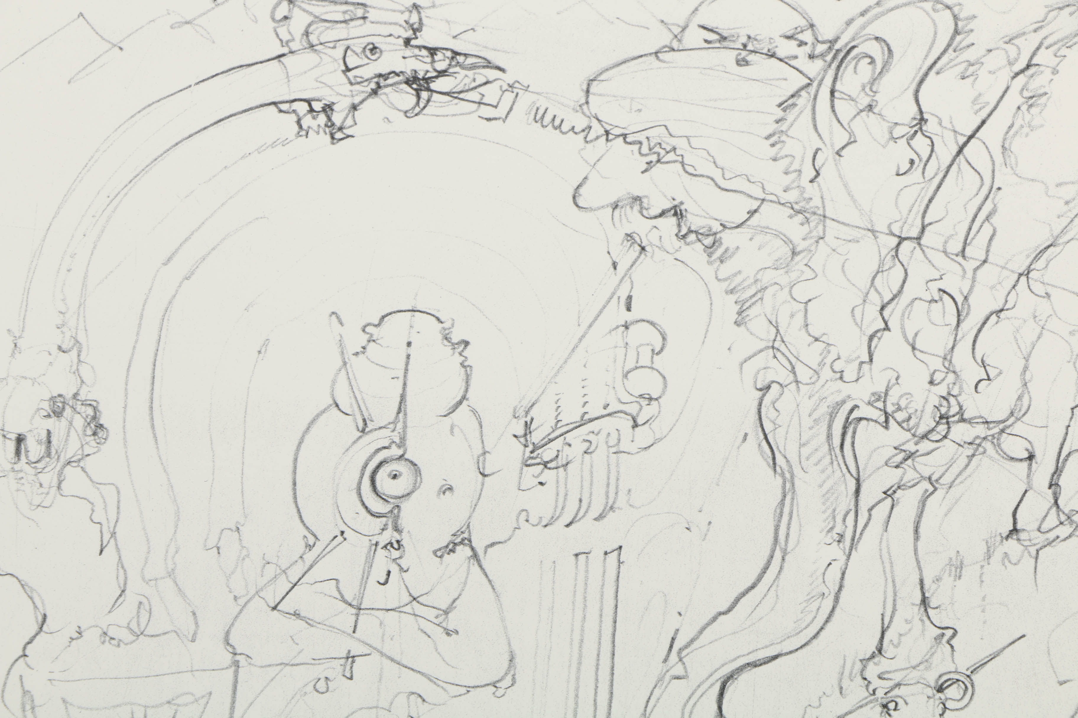 H. R. Giger Artist's Proof Halftone Print on Paper "Poltergeist Sketch ...