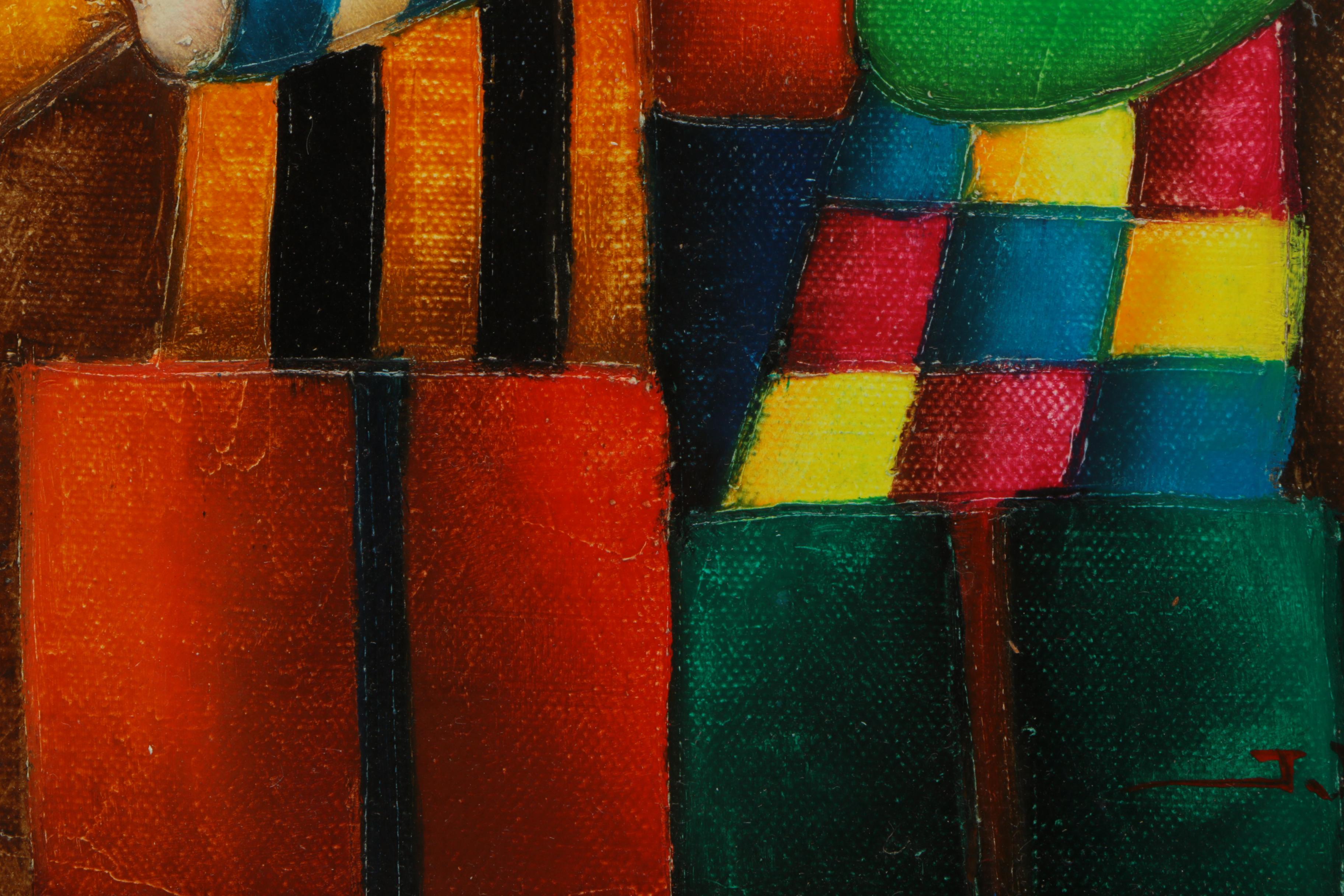 Joyce Roybal Oil on Canvas of Three Musicians | EBTH