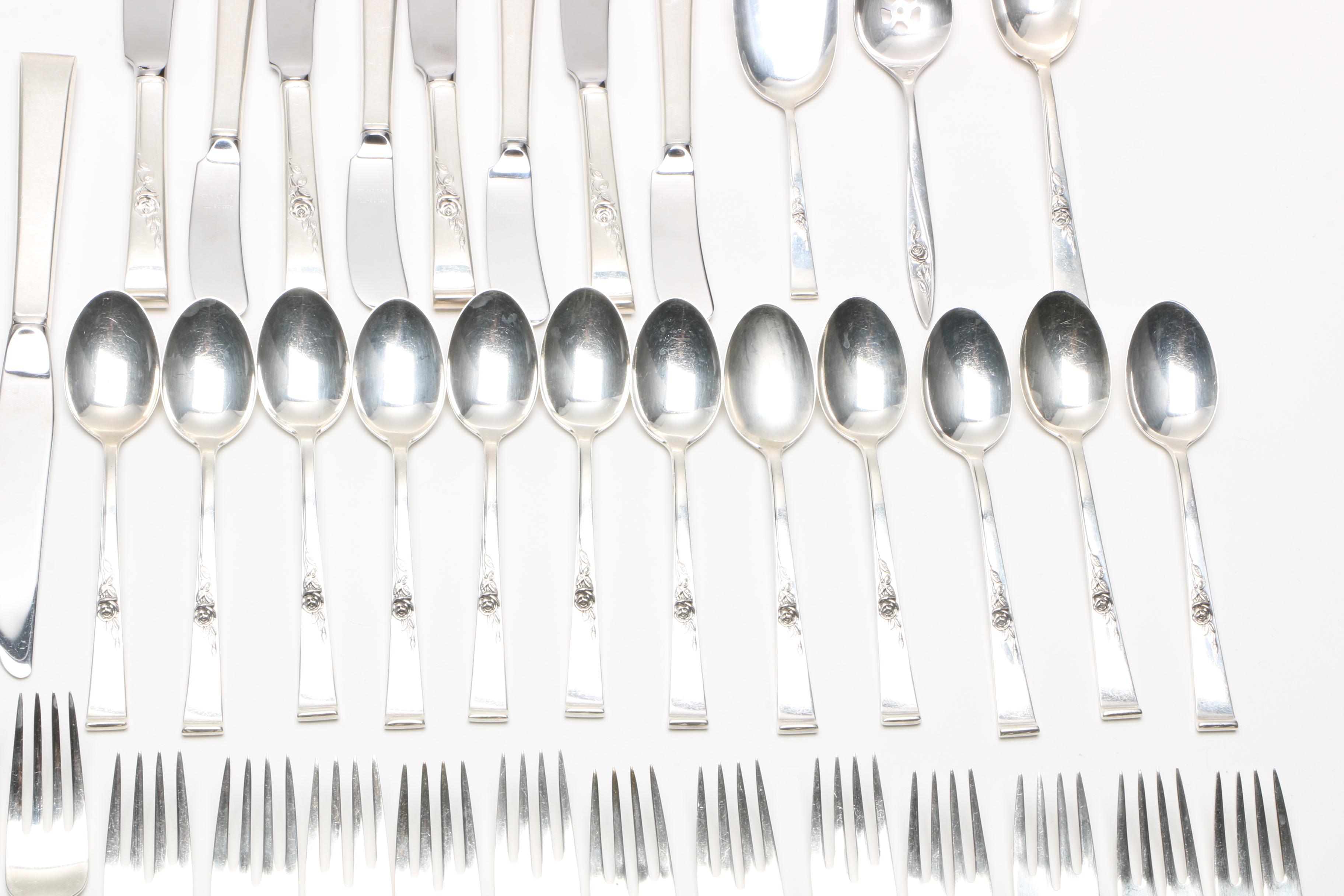Reed & Barton "Classic Rose" Sterling Silver Flatware Set | EBTH